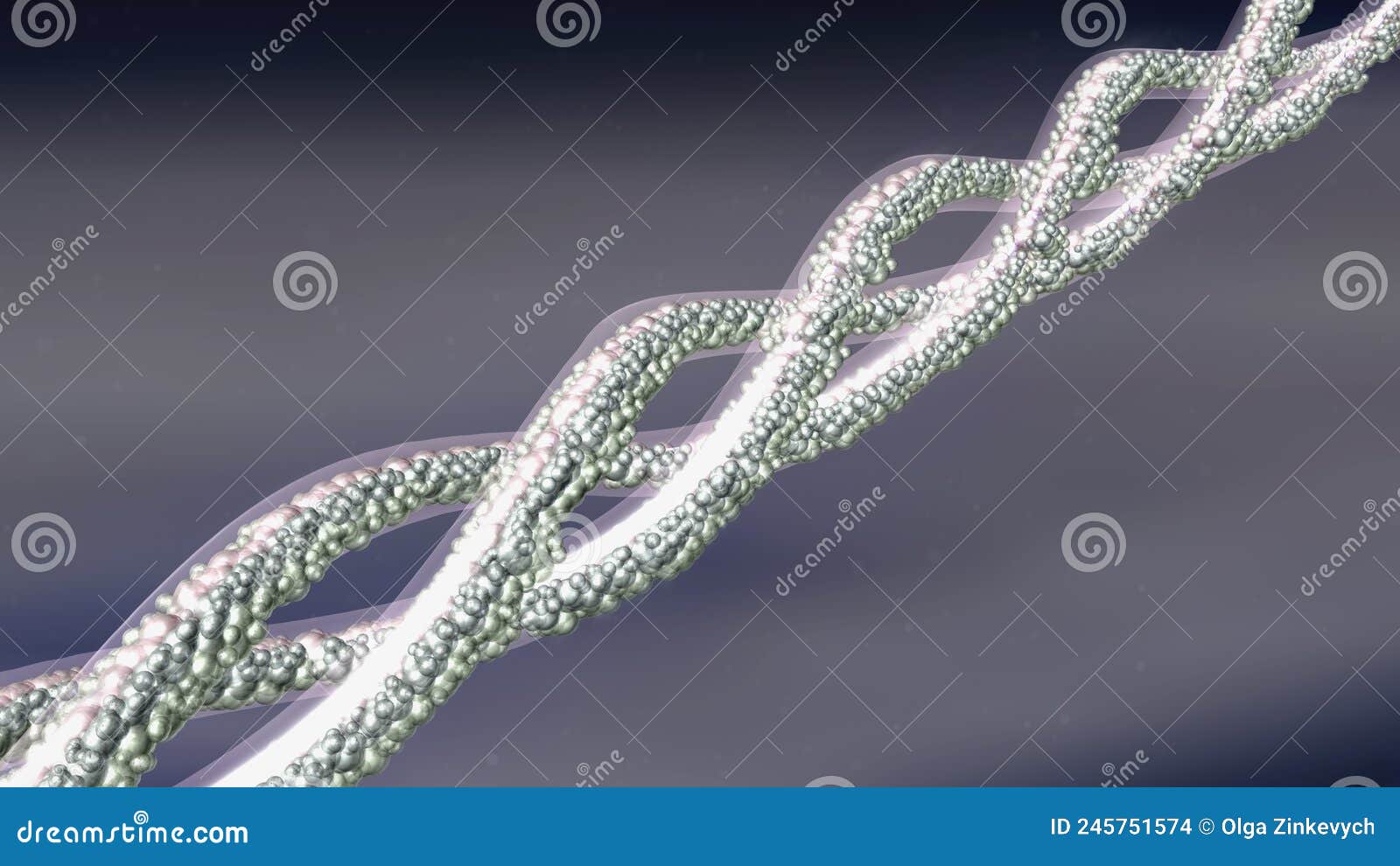 Collagen Molecule Structure 3D Model Stock Illustration - Illustration ...