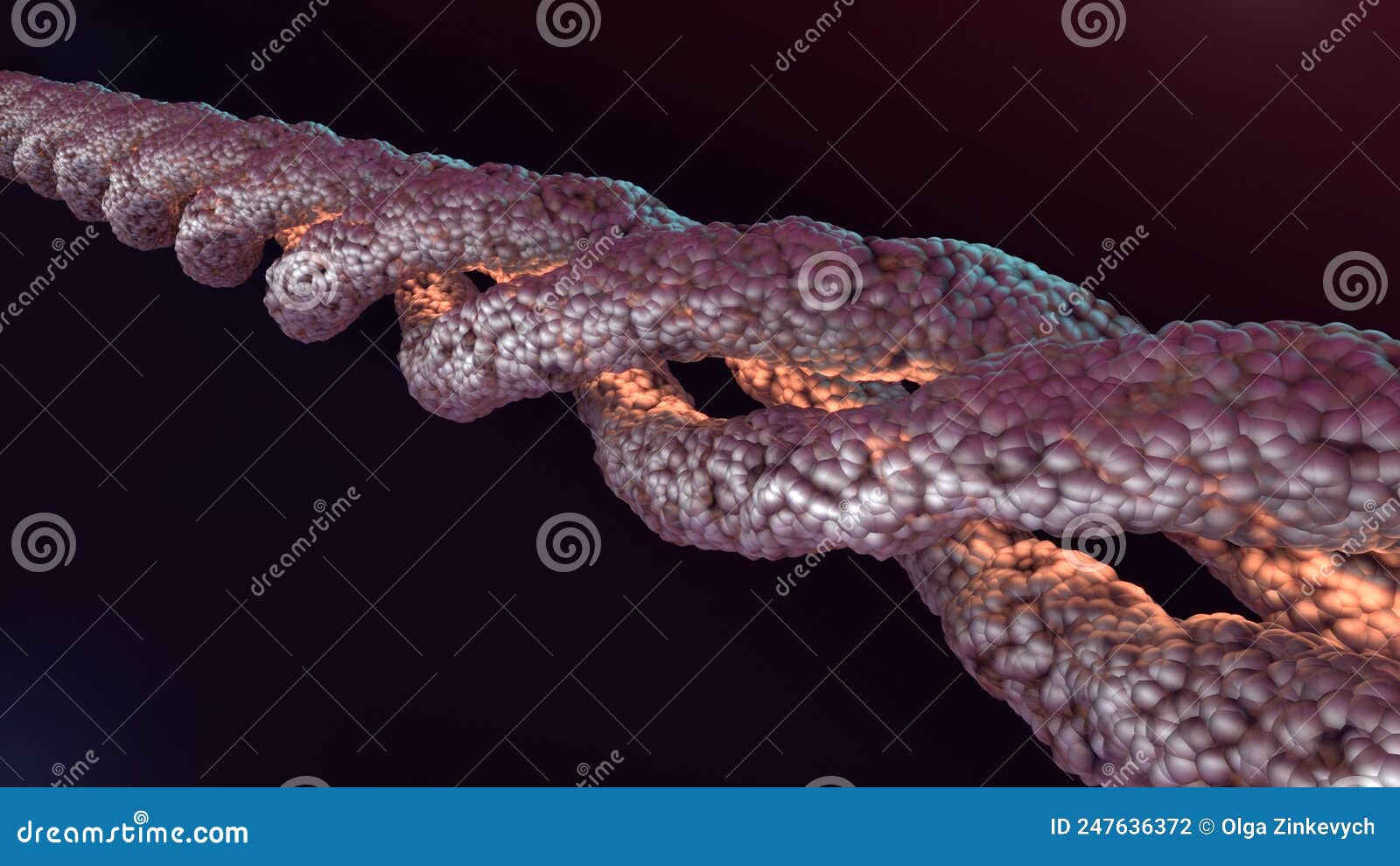Collagen Molecule Triple-helical Structure 3d Rendered Illustration ...