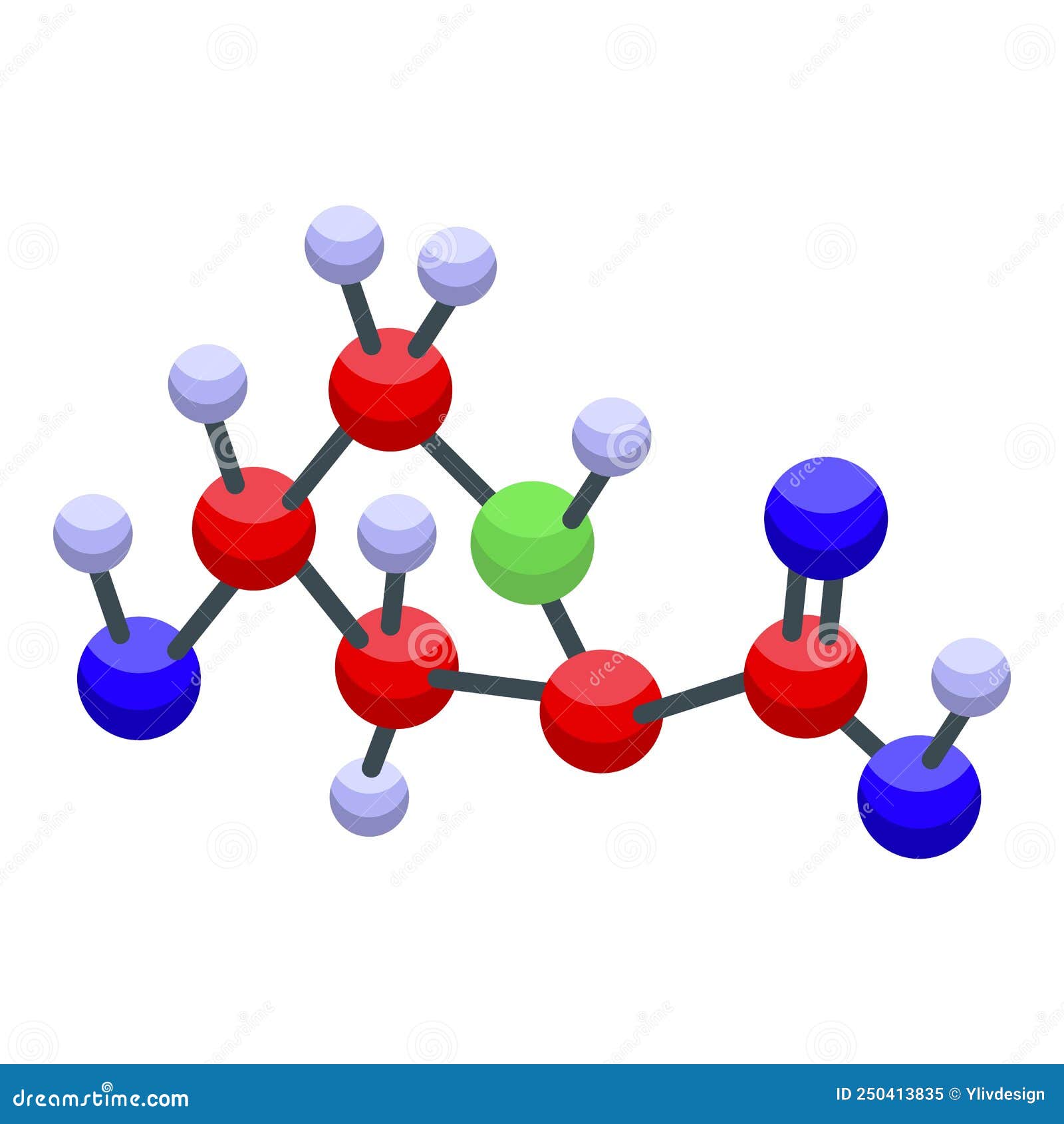 Collagen Structure Icon Isometric Vector. Skin Molecule Stock ...
