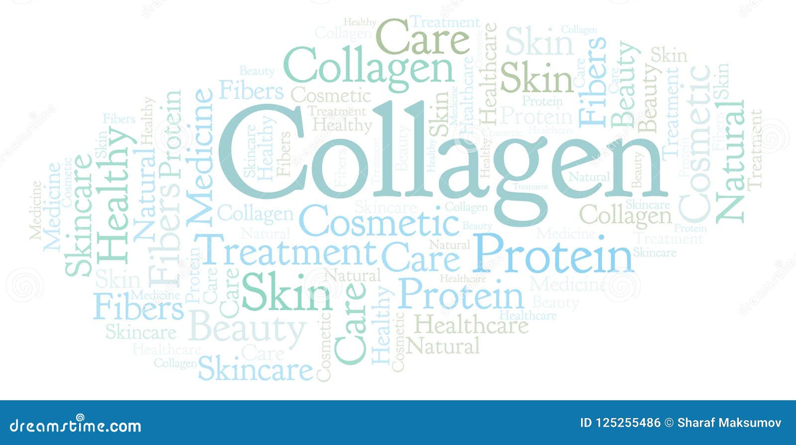 Collagen word cloud. stock illustration. Illustration of fibers - 125255486