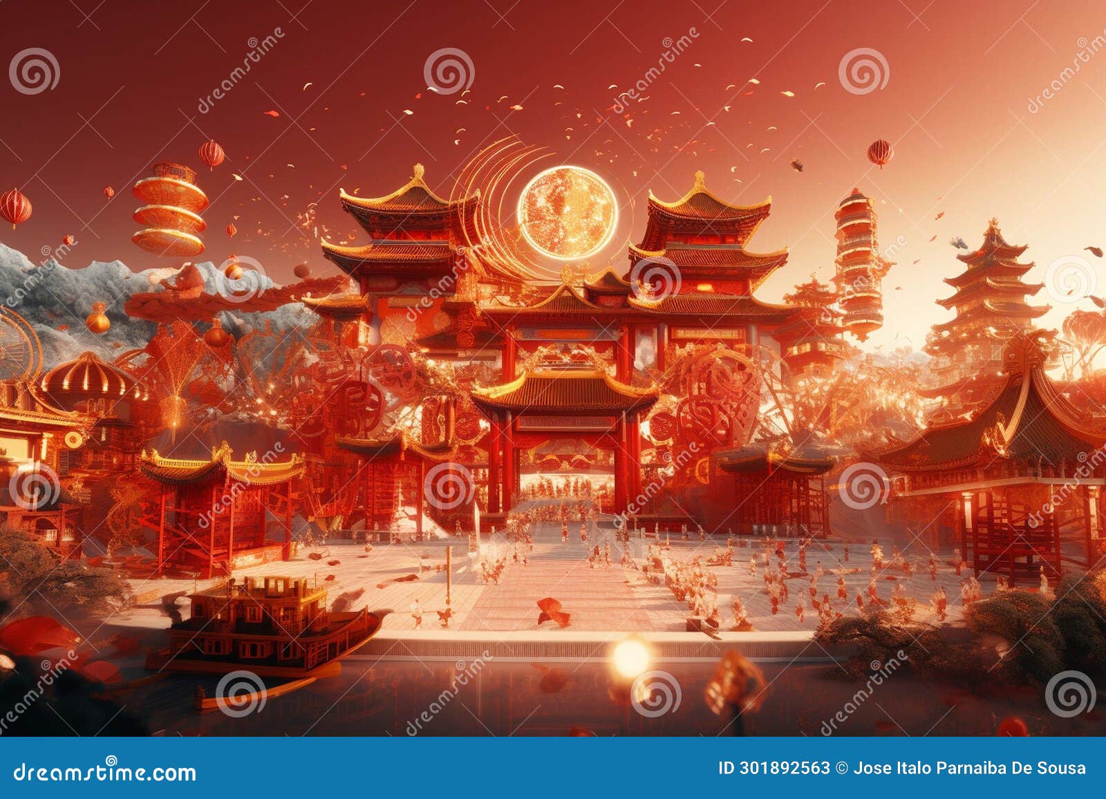 Collages Showcasing The Diversity Of Chinese New Royalty-Free Stock ...