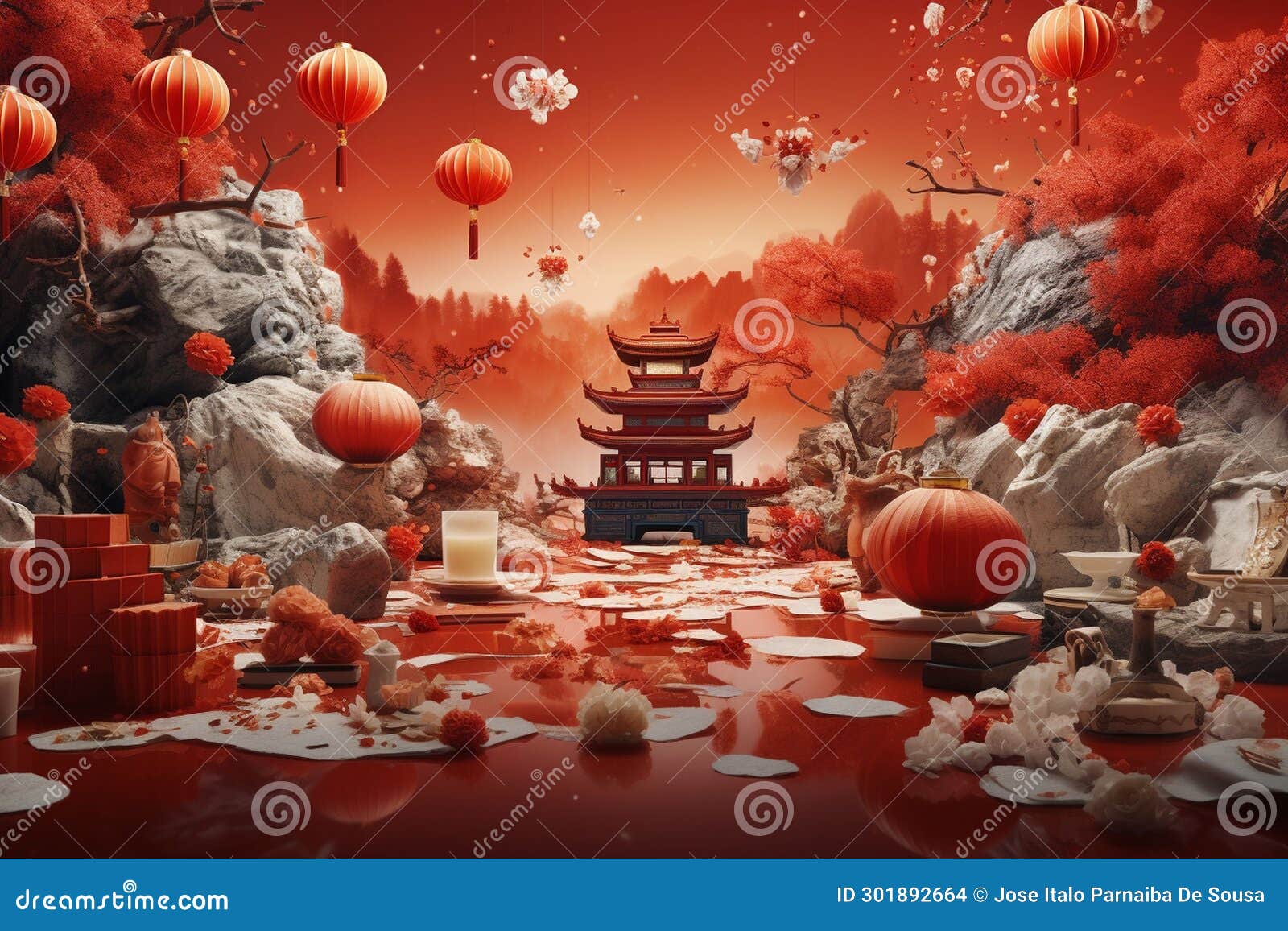 Collages Showcasing The Diversity Of Chinese New Royalty-Free Stock ...
