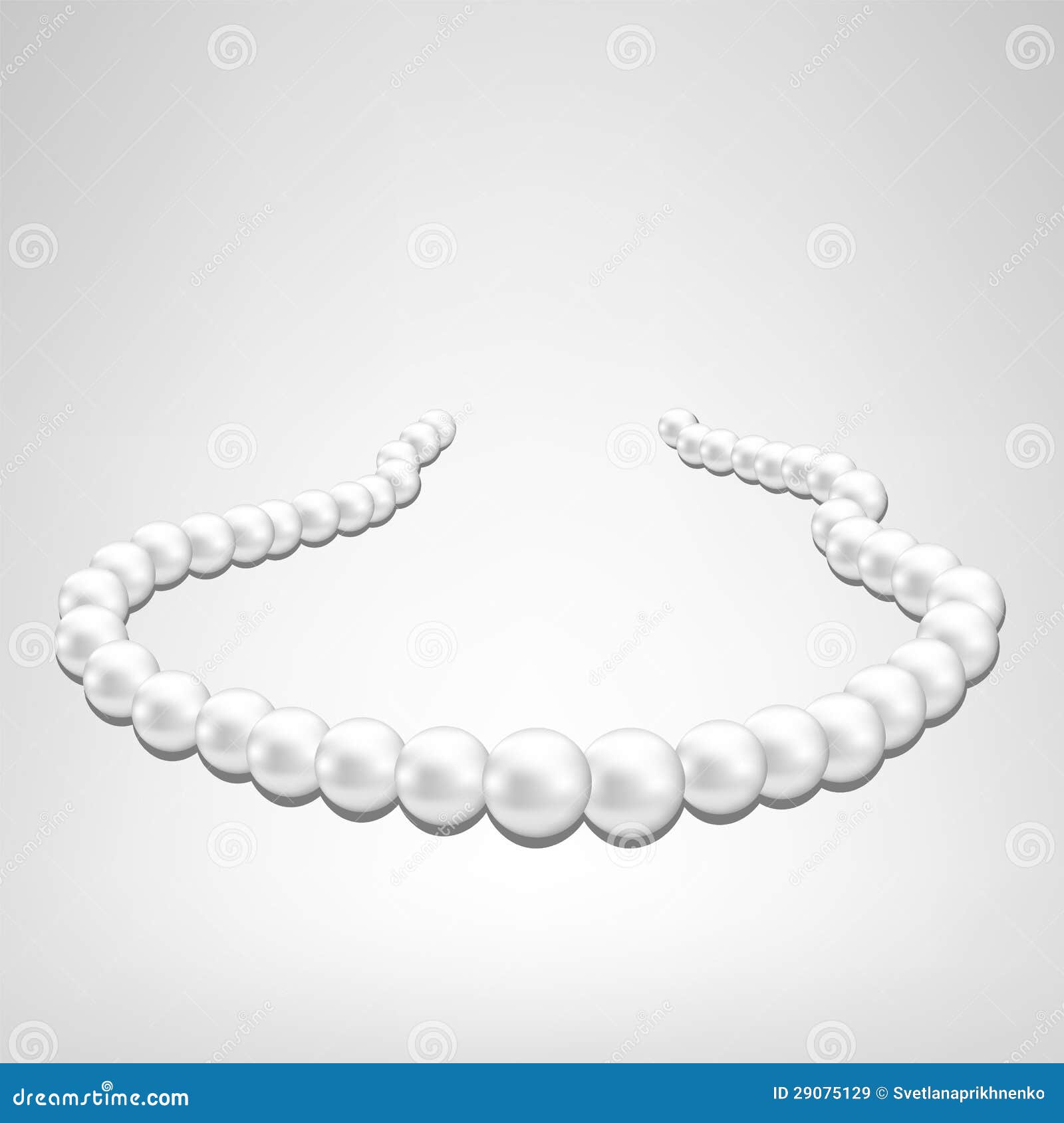 Collana della perla illustrazione vettoriale. Illustrazione di sfera ...