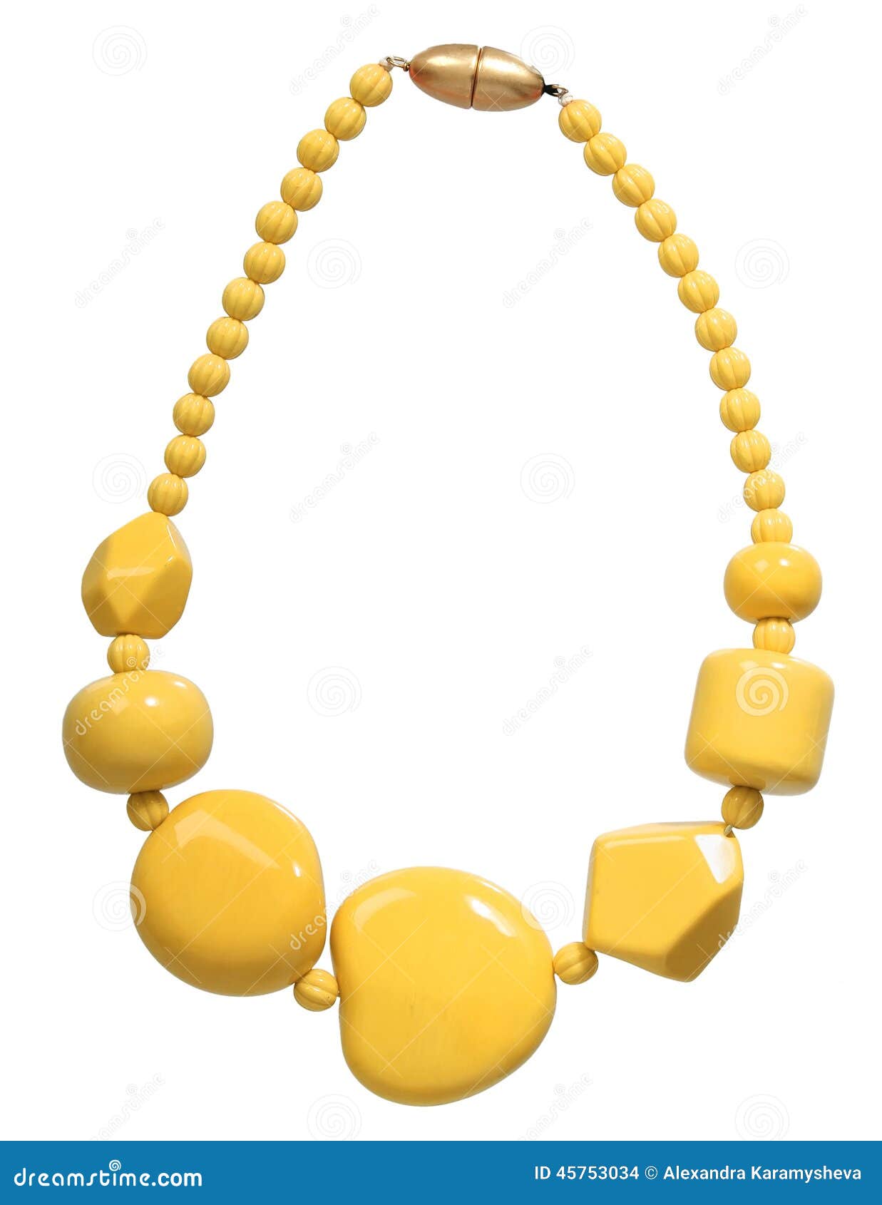 Collana gialla fotografia stock. Immagine di fascino - 45753034