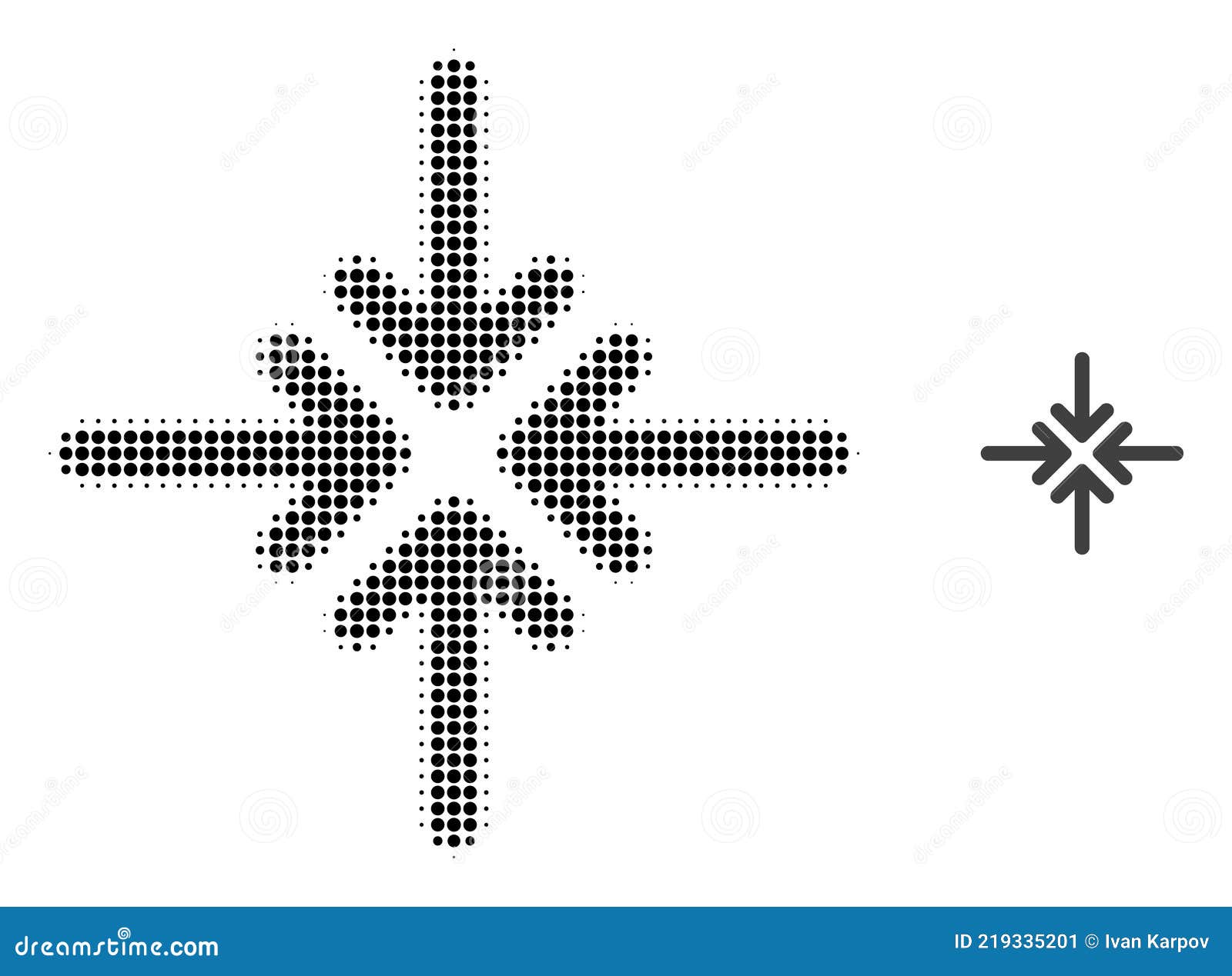 Collapse Arrows Halftone Dotted Icon Stock Vector - Illustration of ...