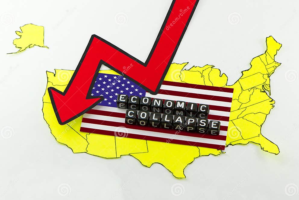 The Collapse of the Economy Stock Illustration - Illustration of ...