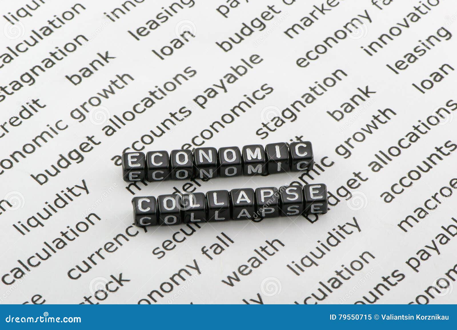 The Collapse of the Economy Stock Image - Image of arrow, economic ...