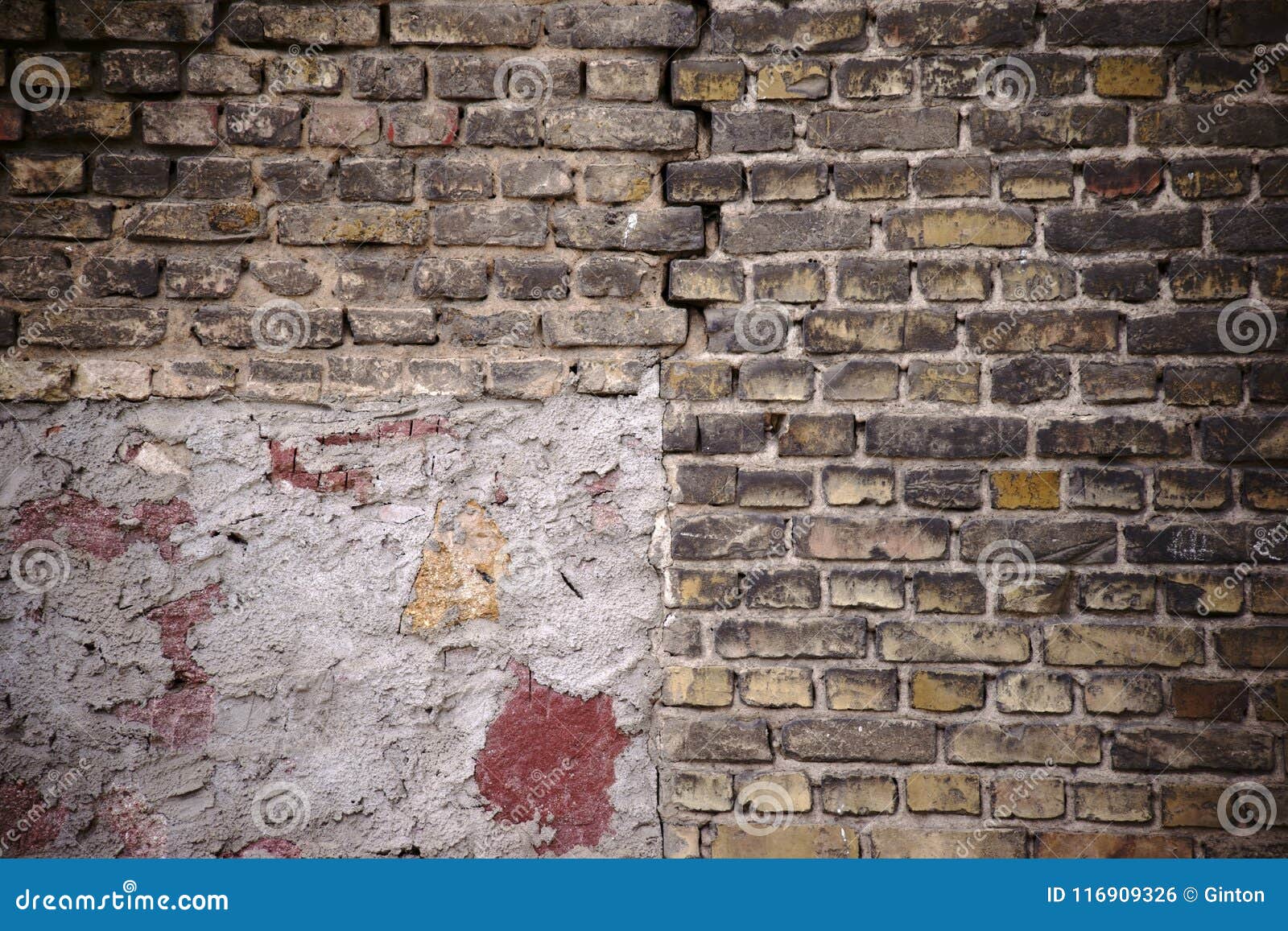 Collapse-endangered Brick Wall Stock Photo - Image of places ...