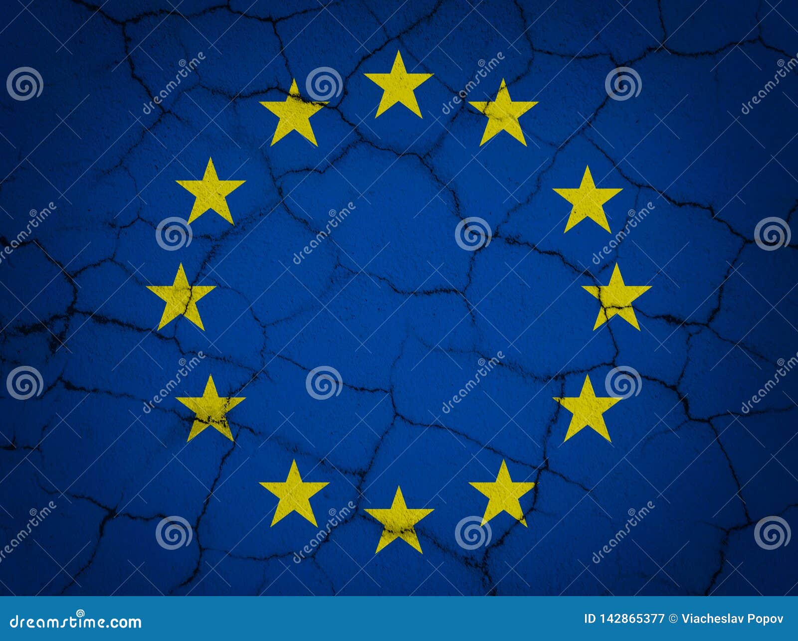 The Collapse of the European Union Stock Illustration - Illustration of ...