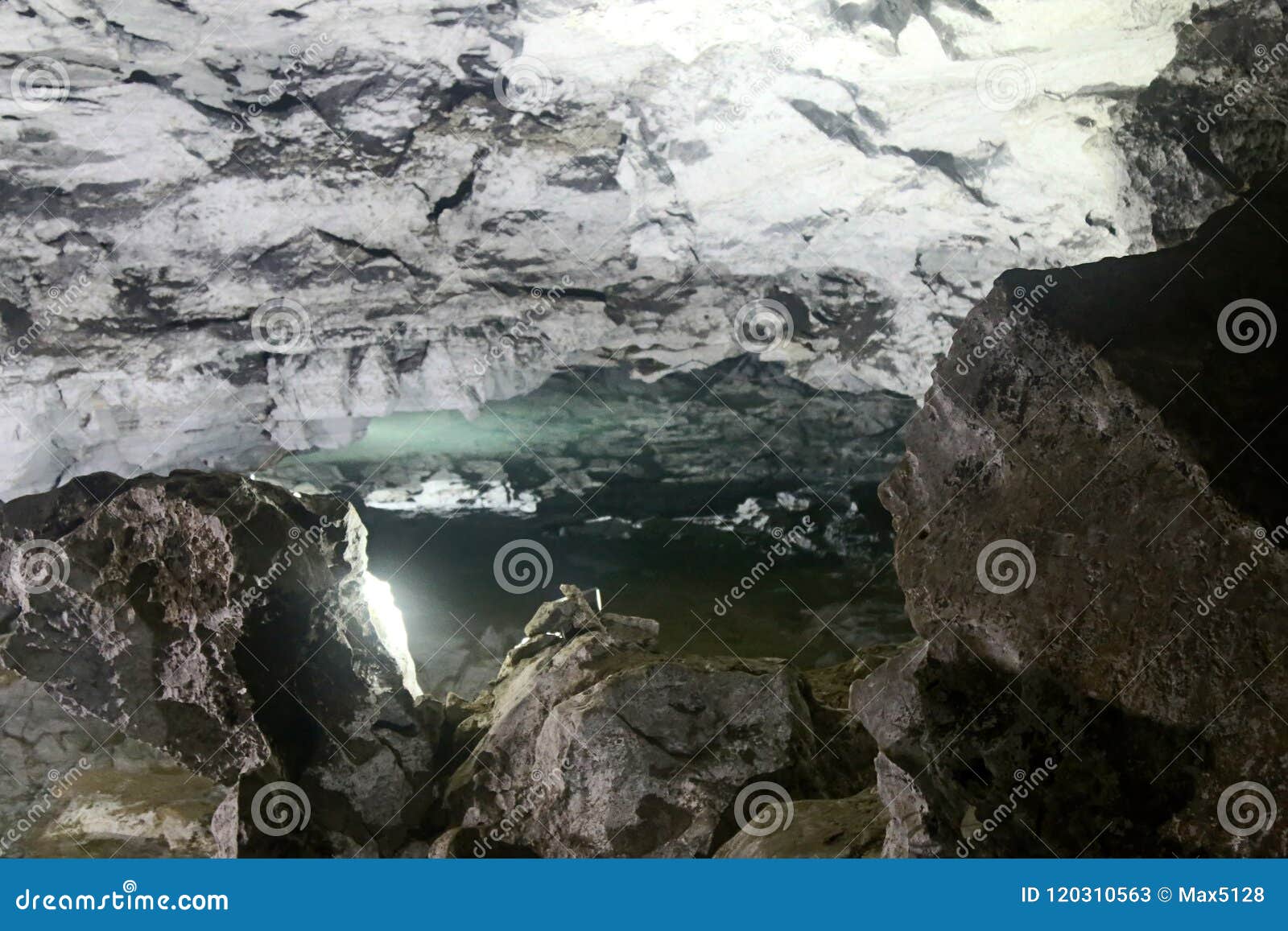 After Collapse of Limestone Cave, Falling Rocks. Stock Image - Image of ...