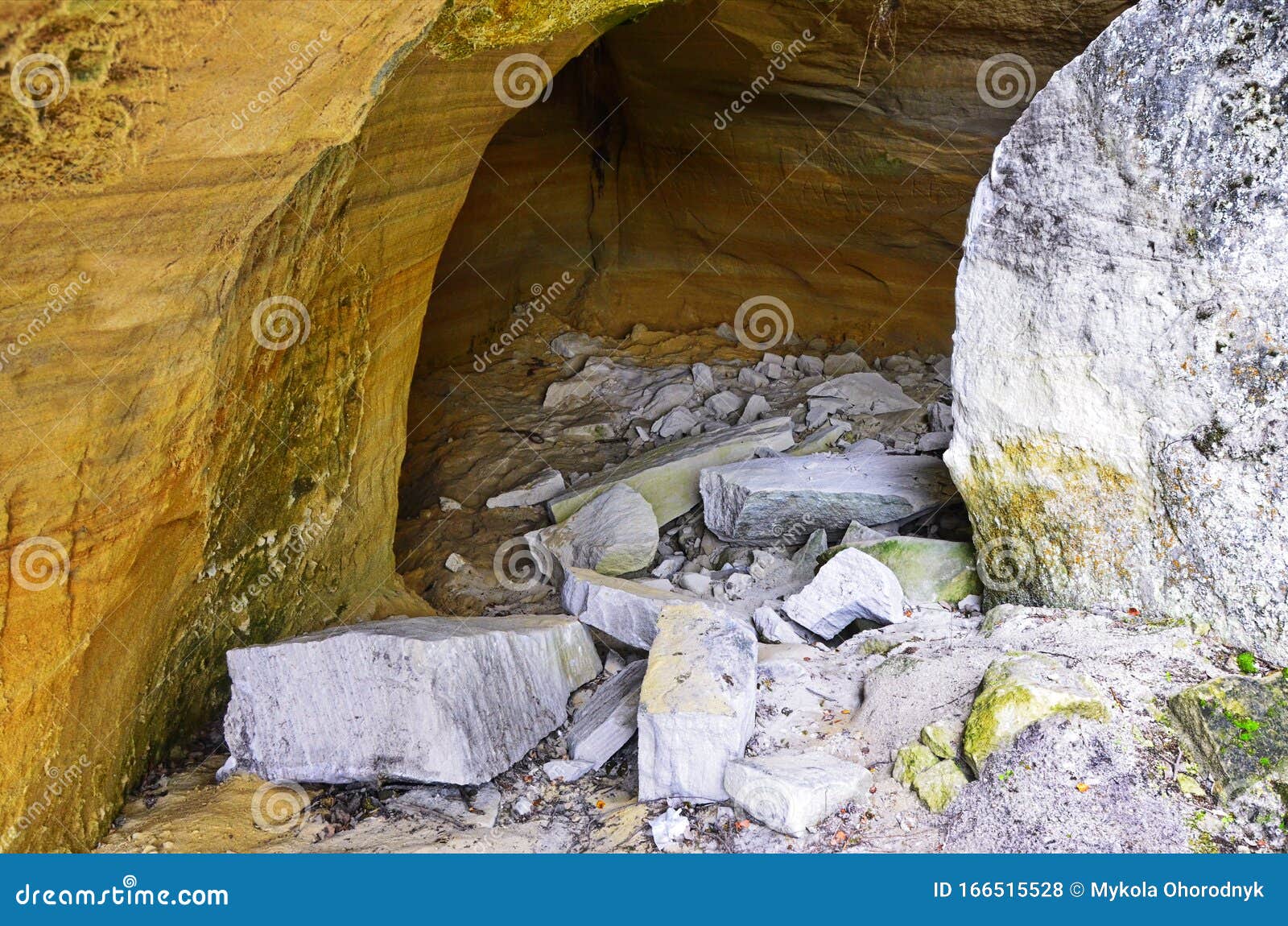 Collapse of Stones and Destruction of the Earth `s Crust Stock Photo ...