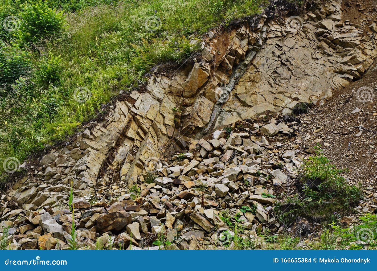 Falling Out of the Mountains Stock Photo - Image of neolithic ...