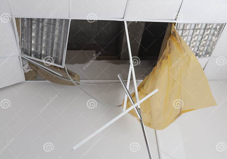 The Collapse of the Suspended Ceiling Stock Photo - Image of stage ...