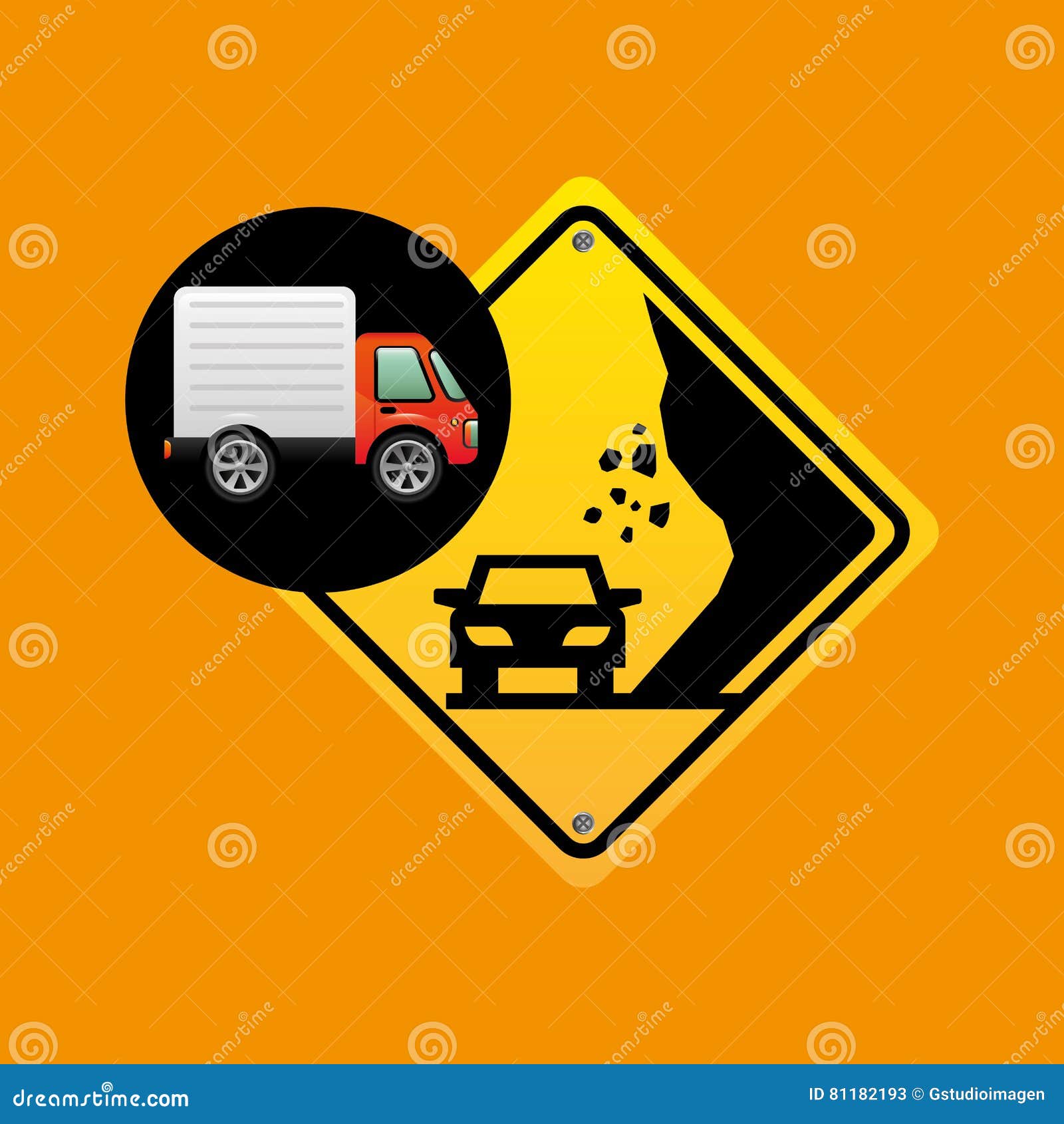 Collapse Traffic Sign Concept Stock Vector - Illustration of caution ...