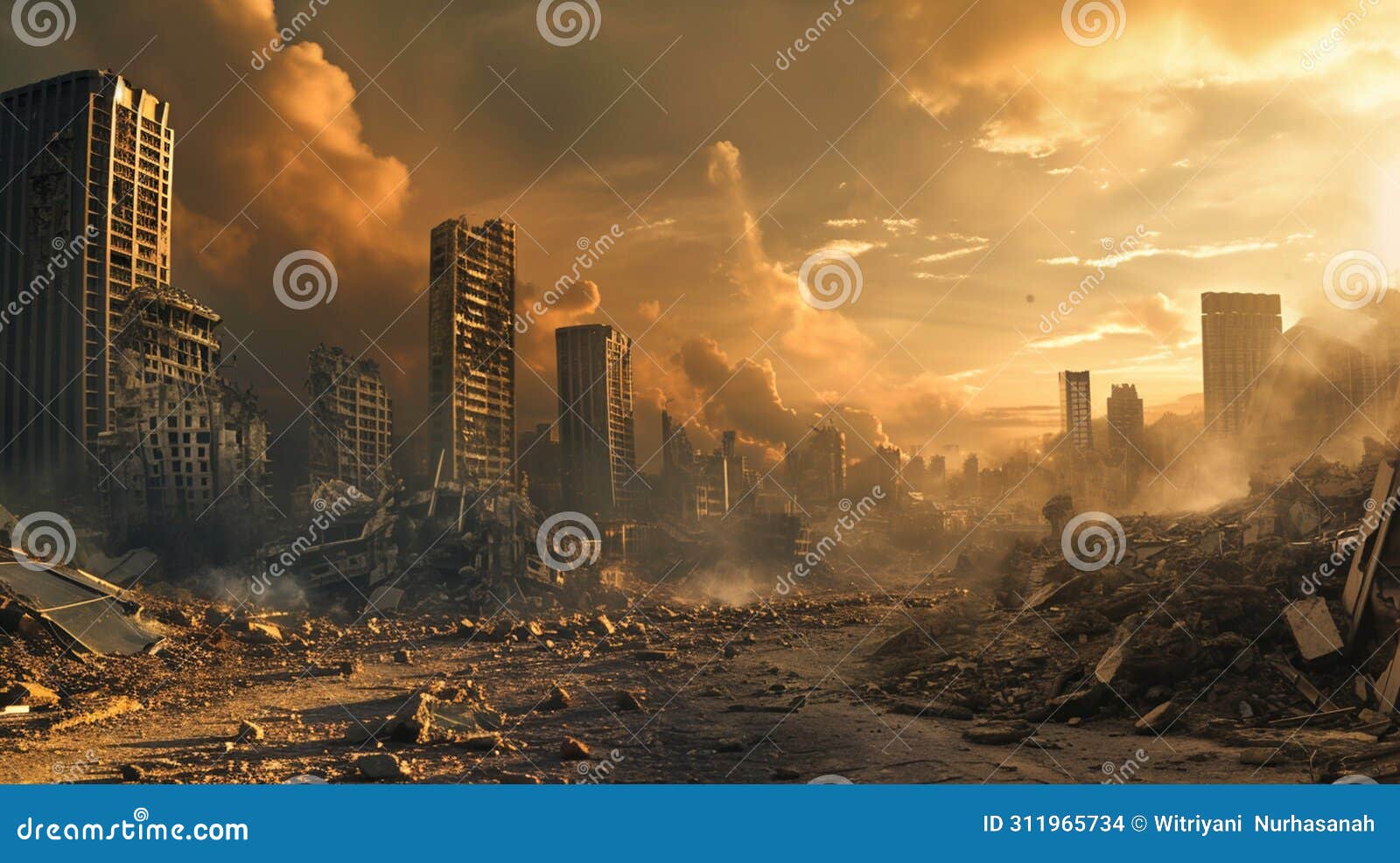The Collapse of the World, a Scene of Doomsday or the End of Time ...