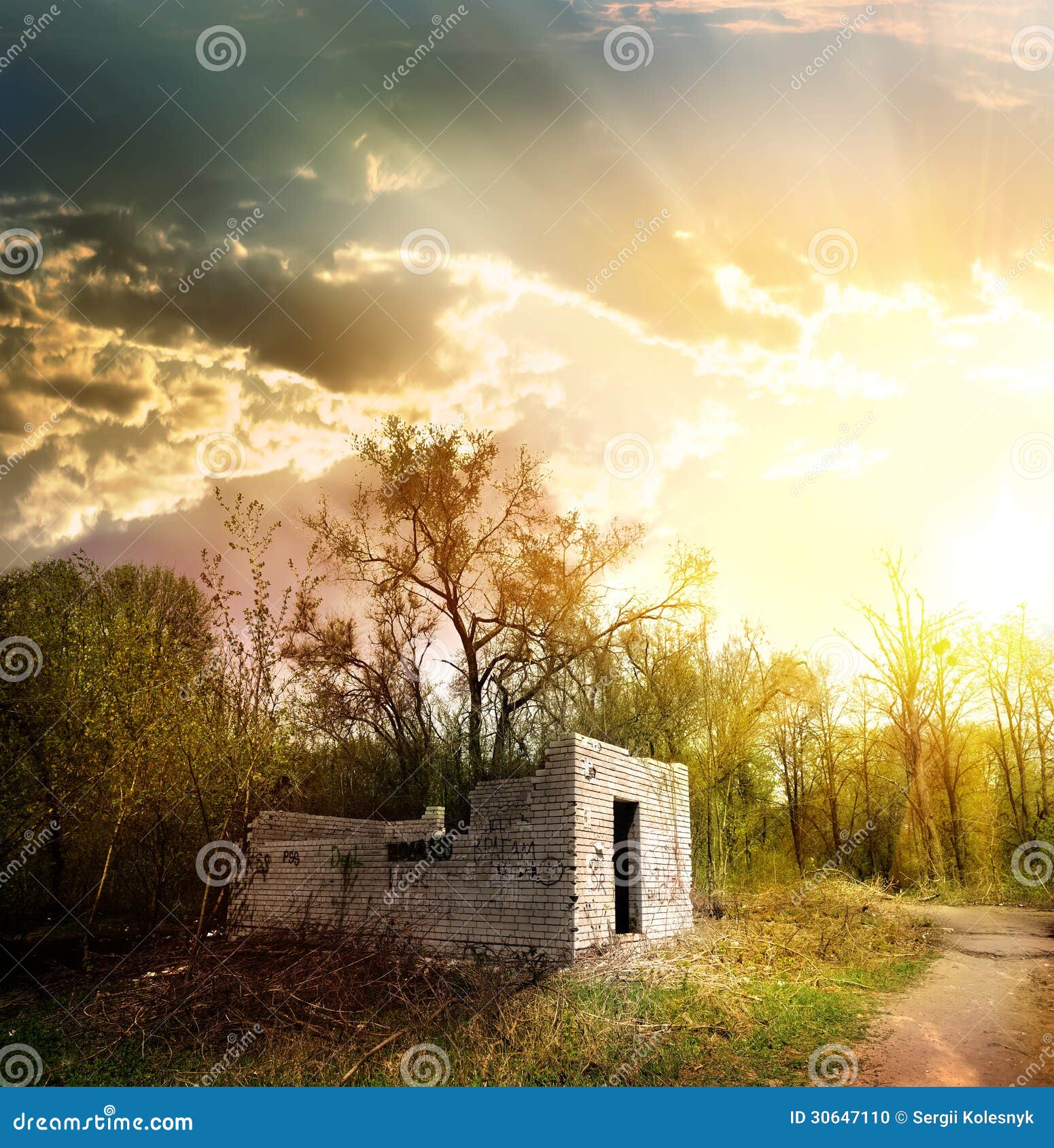 Collapsed brick house stock photo. Image of nonurban - 30647110