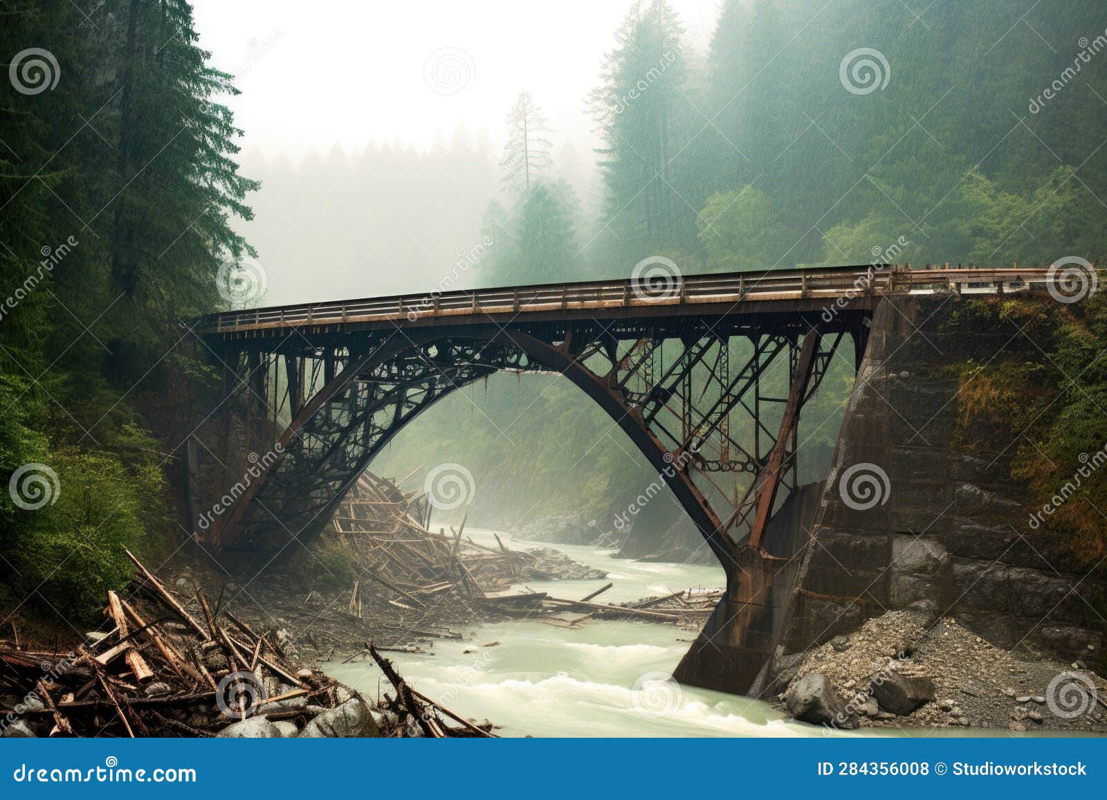 Collapsed Bridge: Symbol Of Downfall - AI Generated Royalty-Free Stock ...