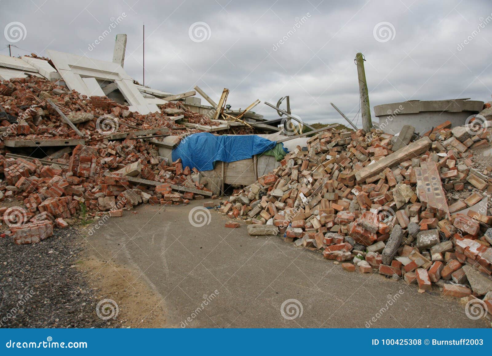 Collapsed building stock photo. Image of houses, catastrophe - 100425308