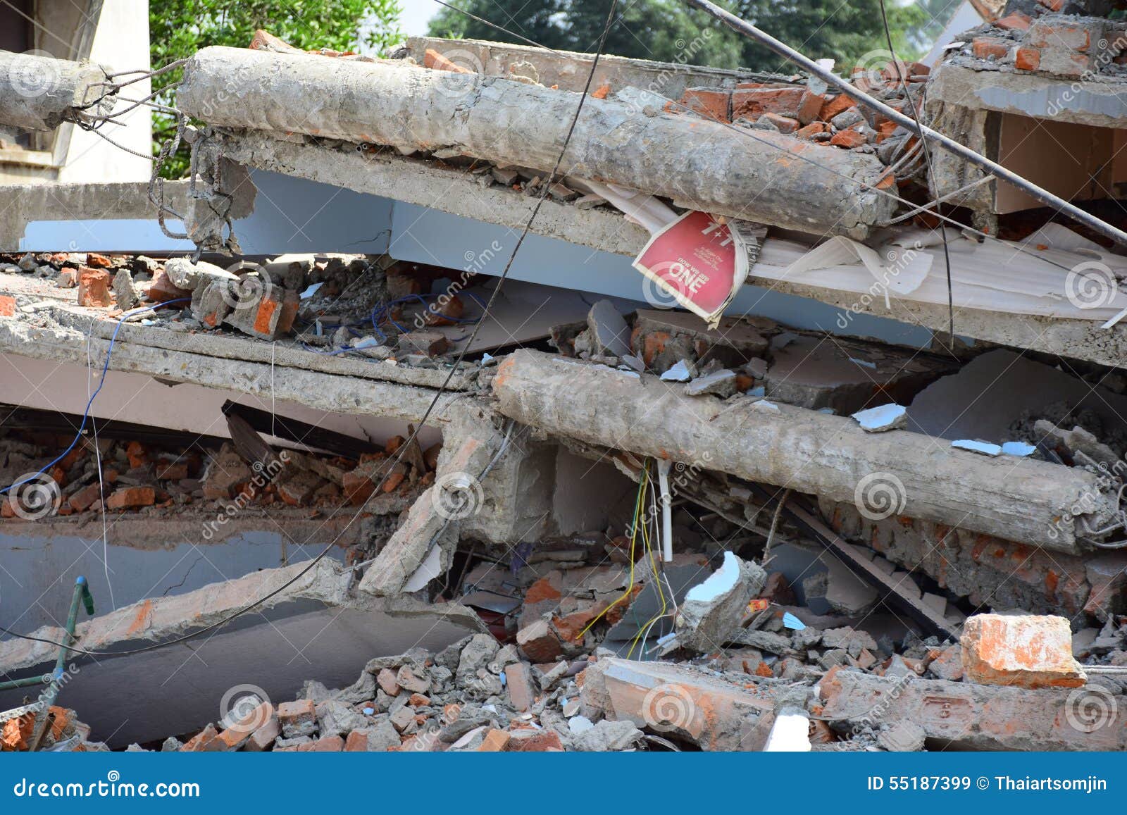 Collapsed Building after Earthquake Disaster Editorial Stock Image ...