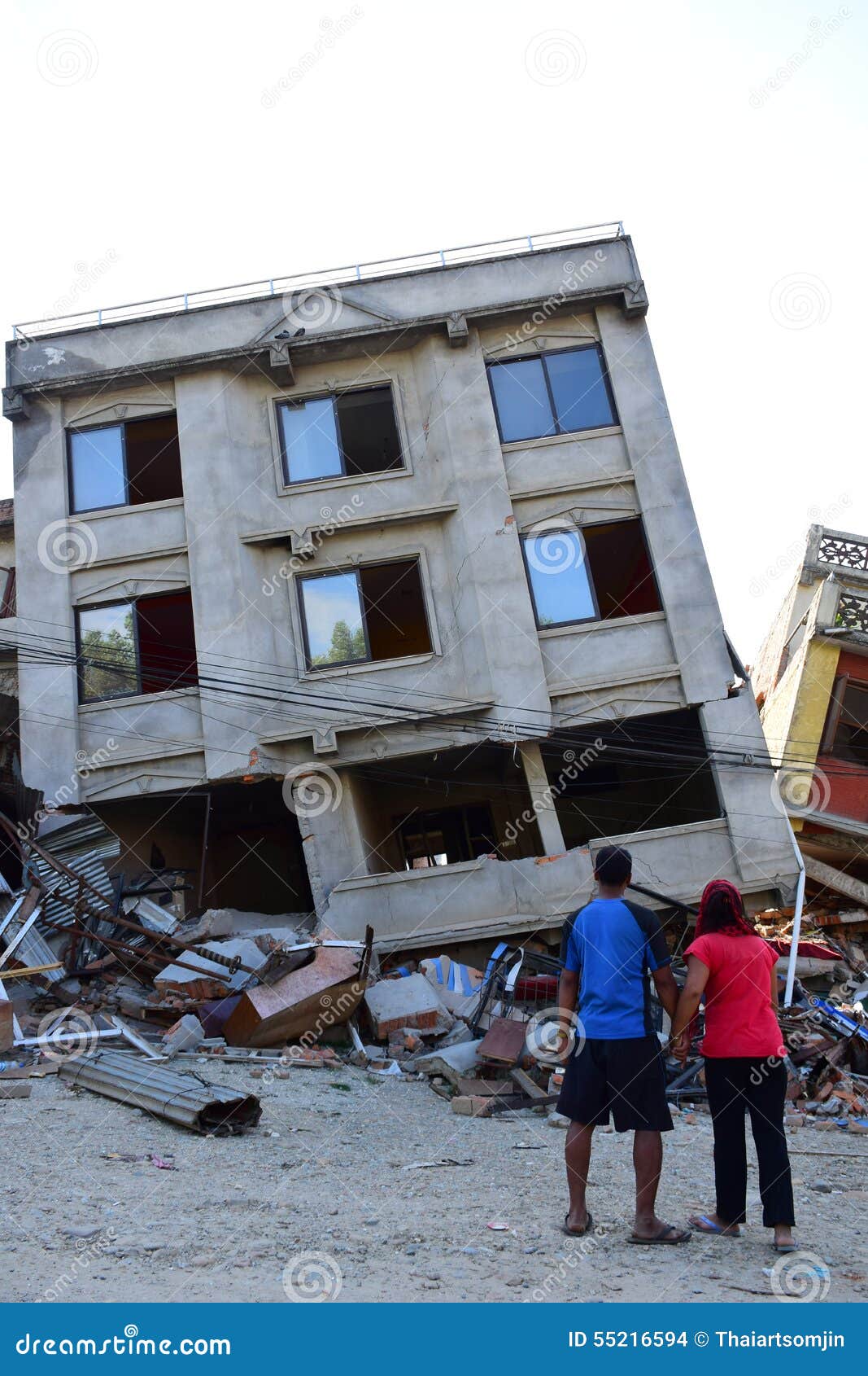 Collapsed Building after Earthquake Disaster Editorial Stock Image ...