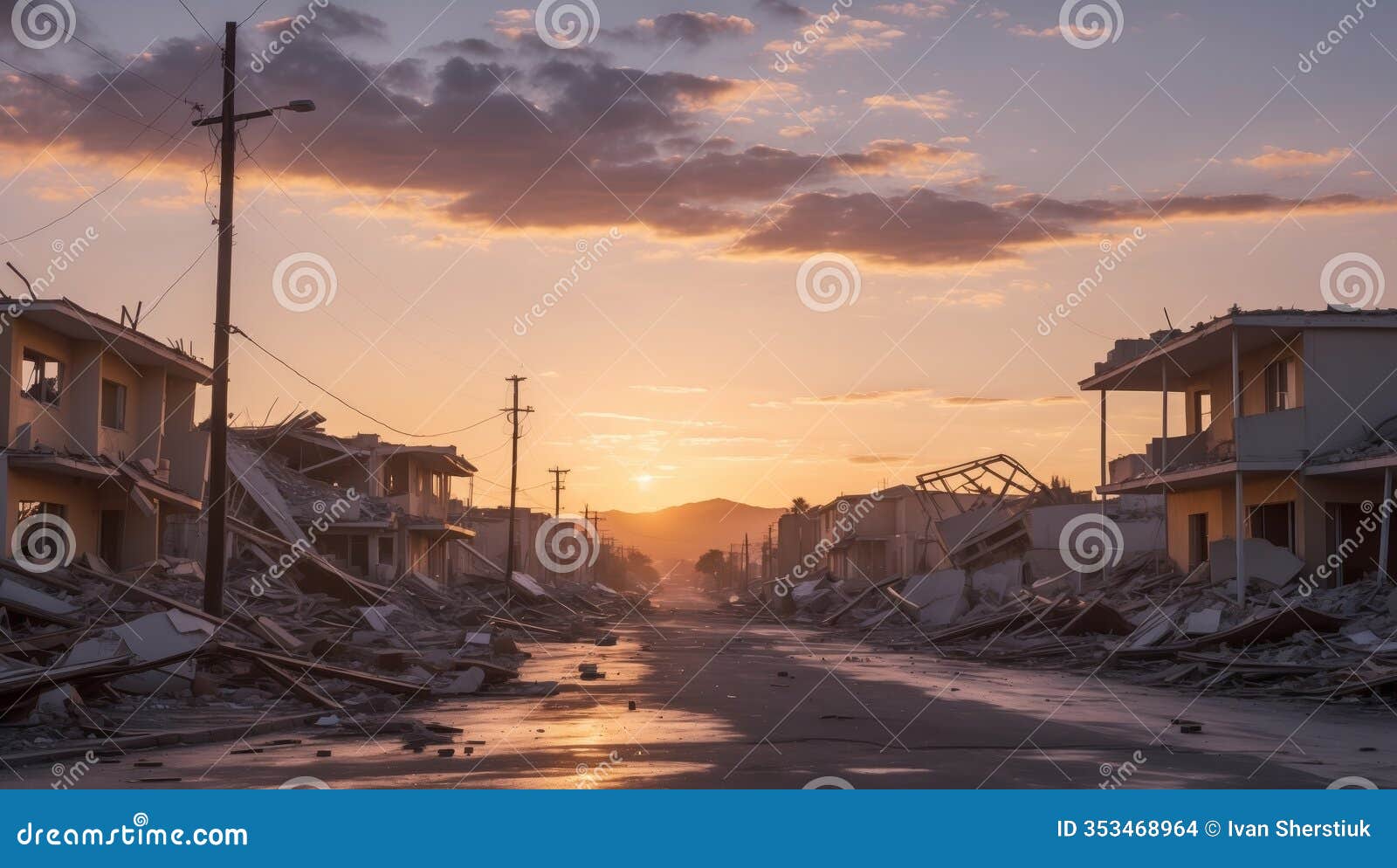 Collapsed Buildings Illustrate the Devastating Impact of Natural ...