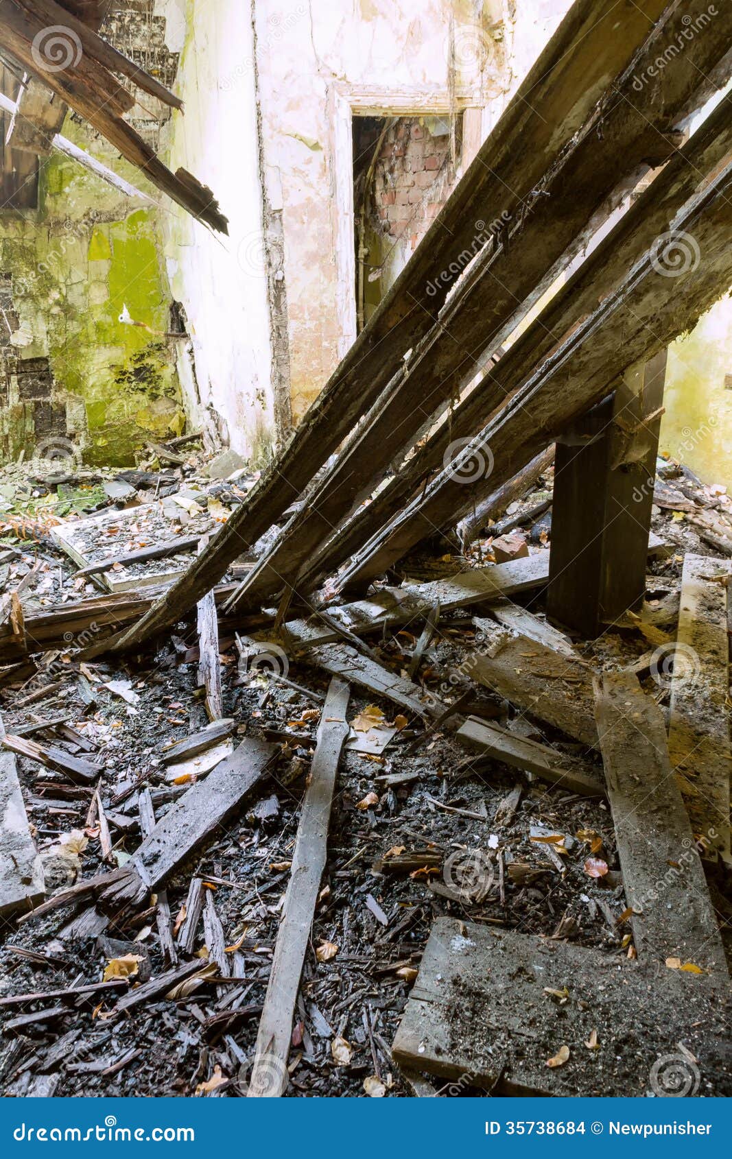 Collapsed ceiling stock photo. Image of ceiling, dirty - 35738684