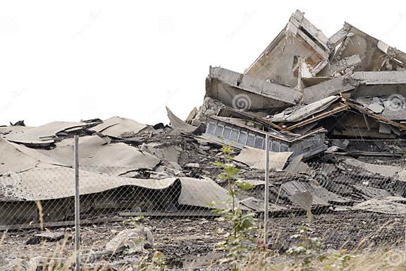 Collapsed Concrete Buildings Stock Image - Image of collapsed, debris ...