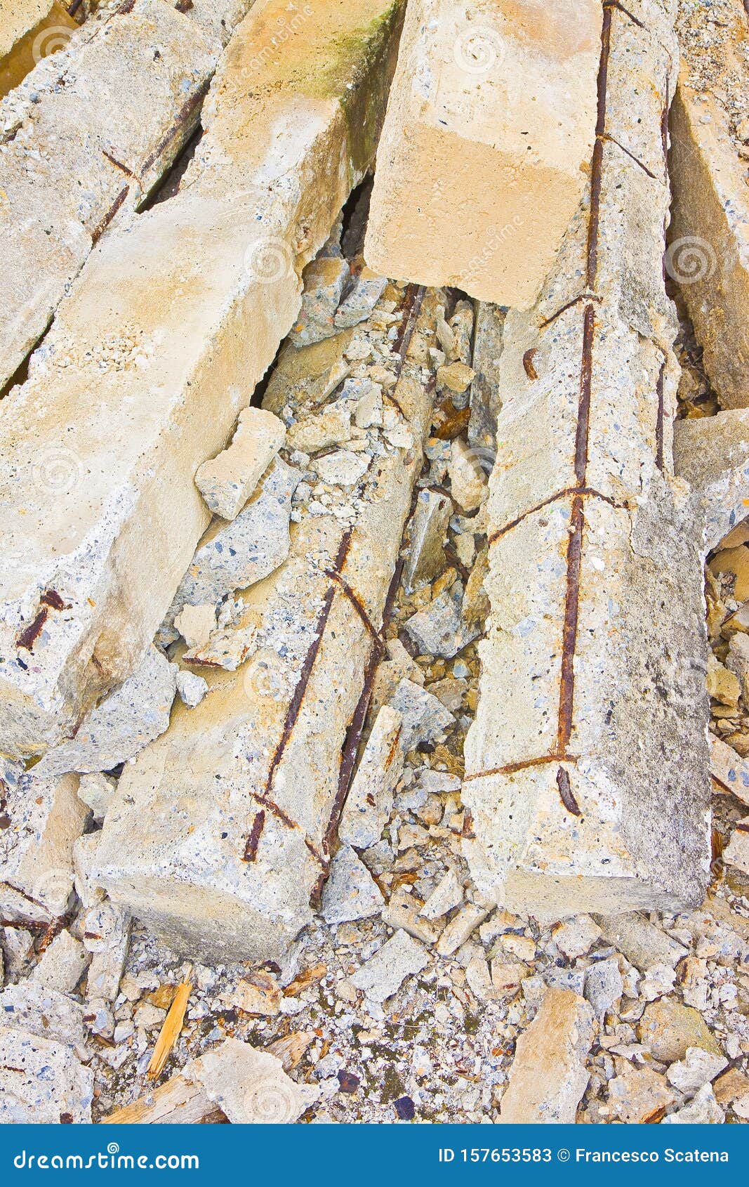Collapsed Concrete Structures - Concept Image Stock Image - Image of ...