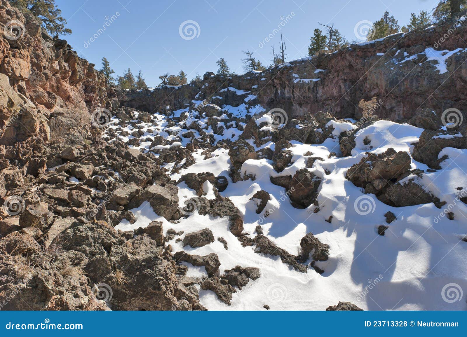 Collapsed Lava Tube stock photo. Image of rock, tube - 23713328