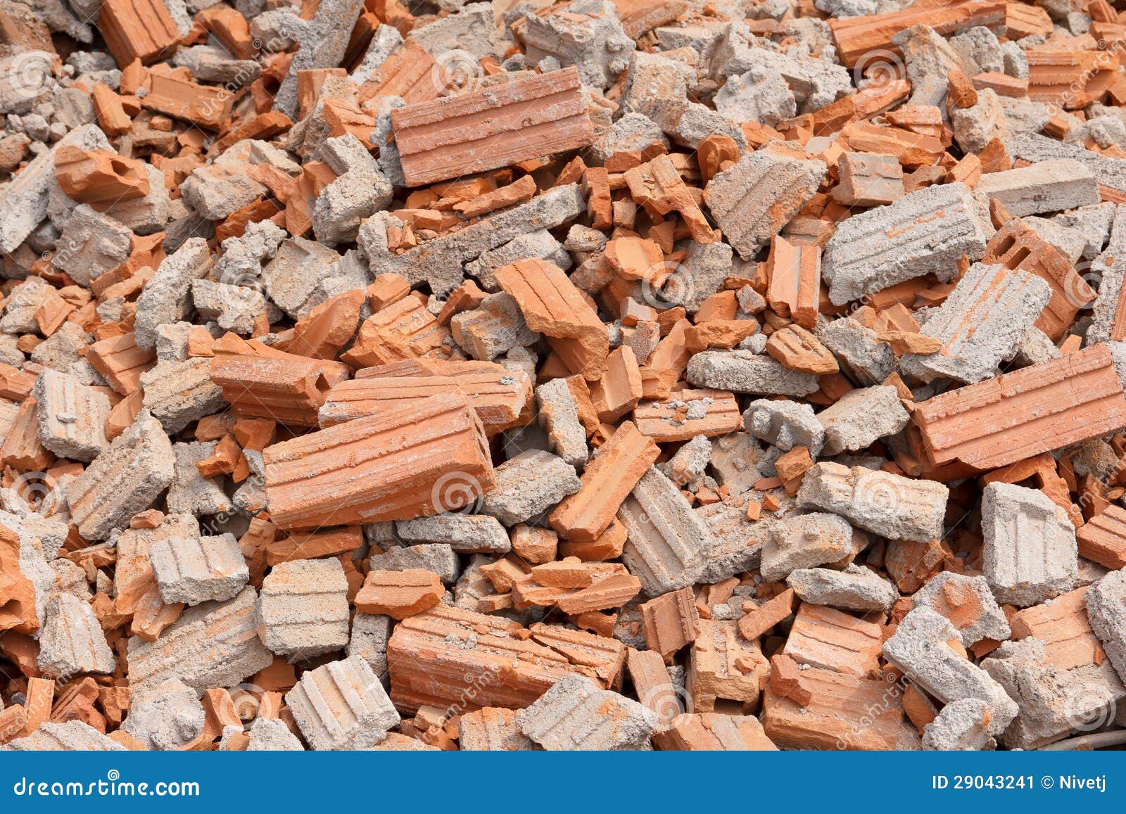 Collapsed red bricks wall stock image. Image of shiver - 29043241