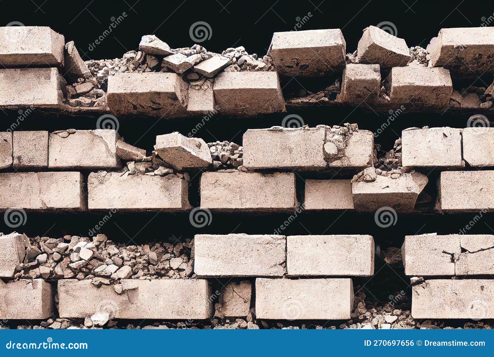 Collapsed Structures Succumbing To A Torrential Deluge: Water Violently ...