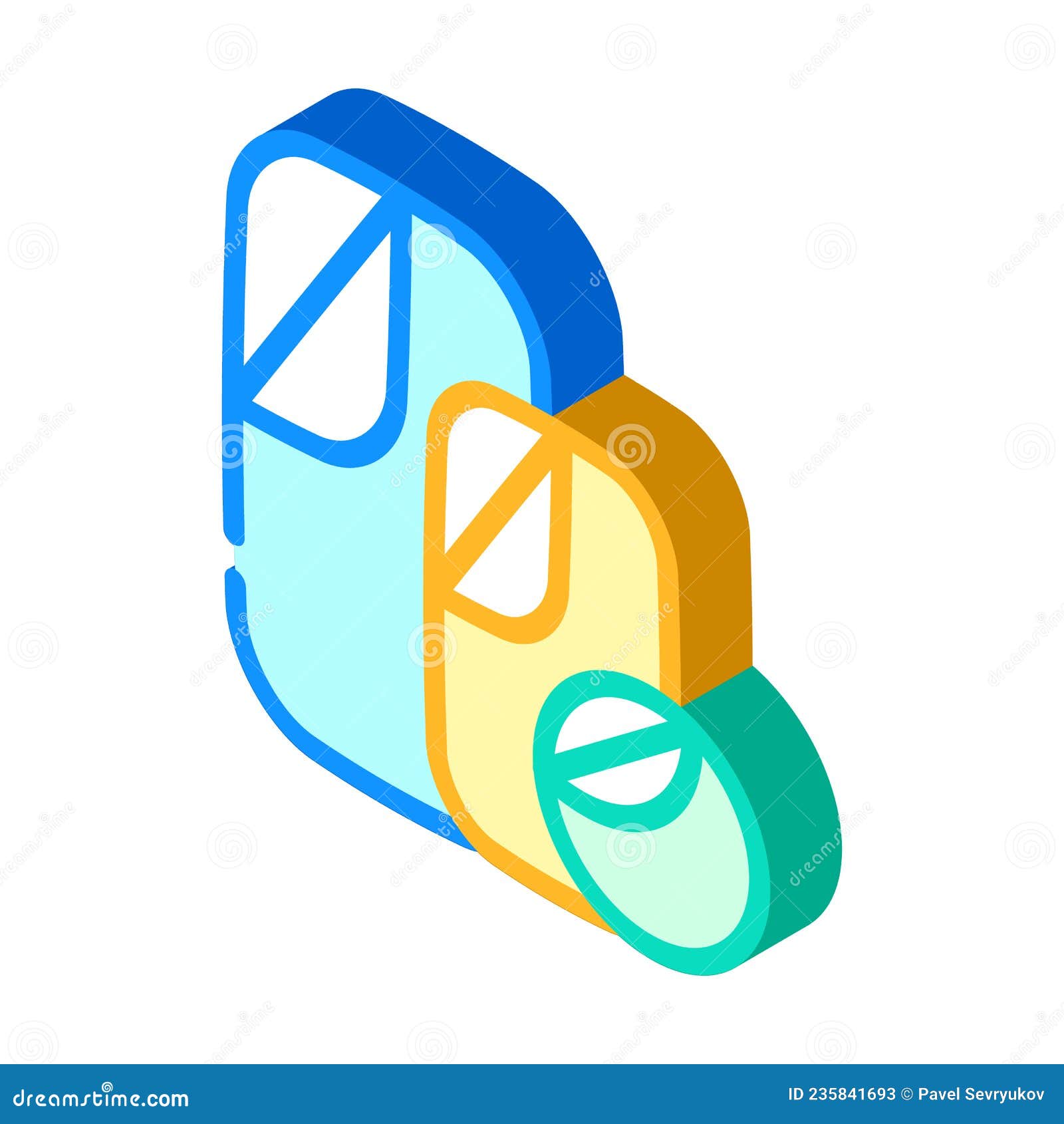 Collapsible Reflector Isometric Icon Vector Illustration Stock Vector ...
