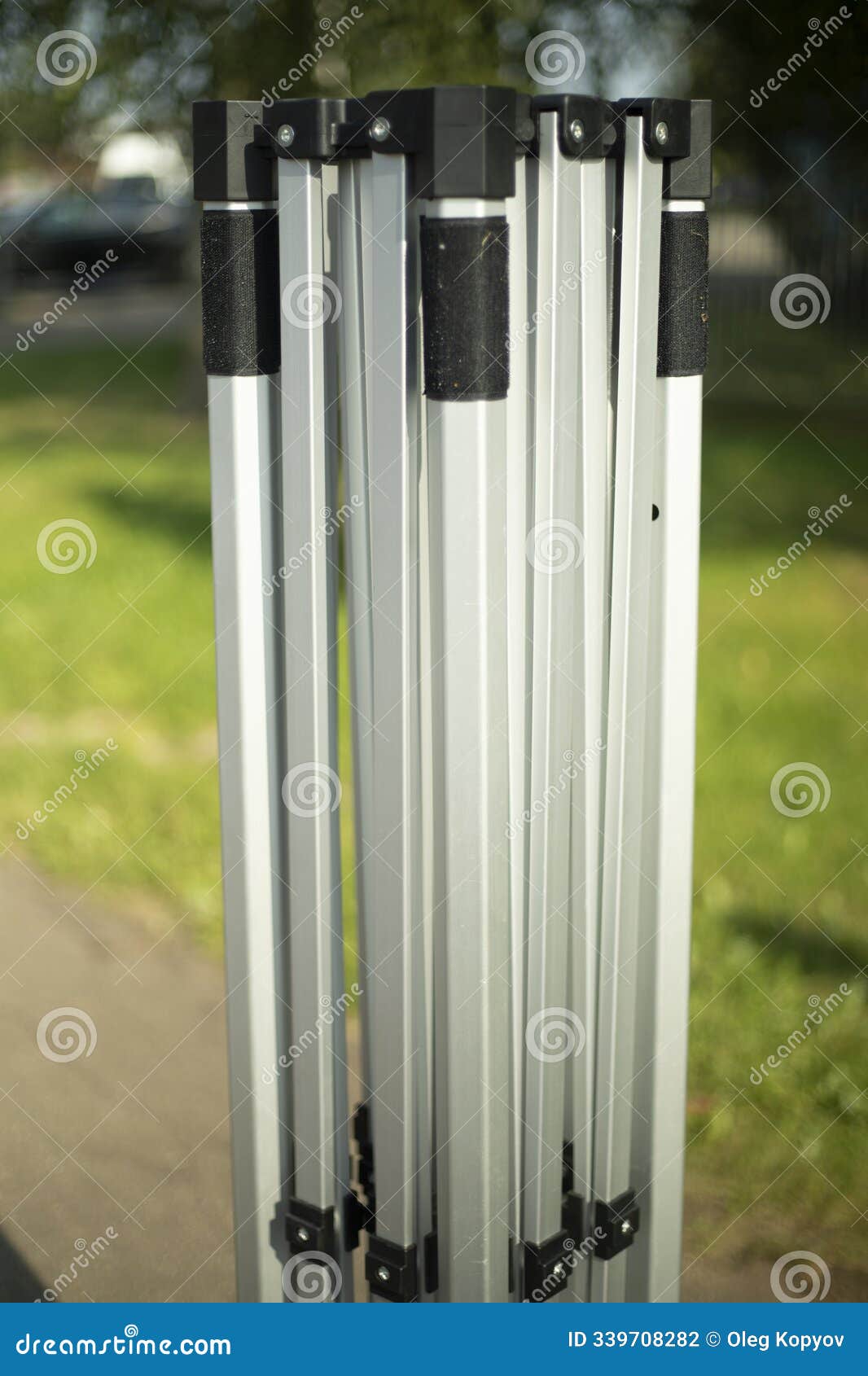 Collapsible Structure Made of Steel Profiles. Folding Tent Stock Photo ...