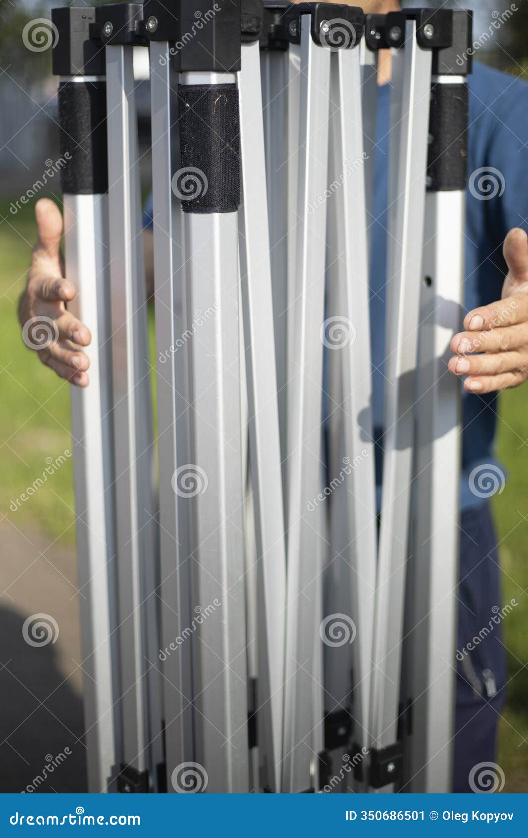 Collapsible Structure Made of Steel Profiles. Folding Tent Stock Image ...