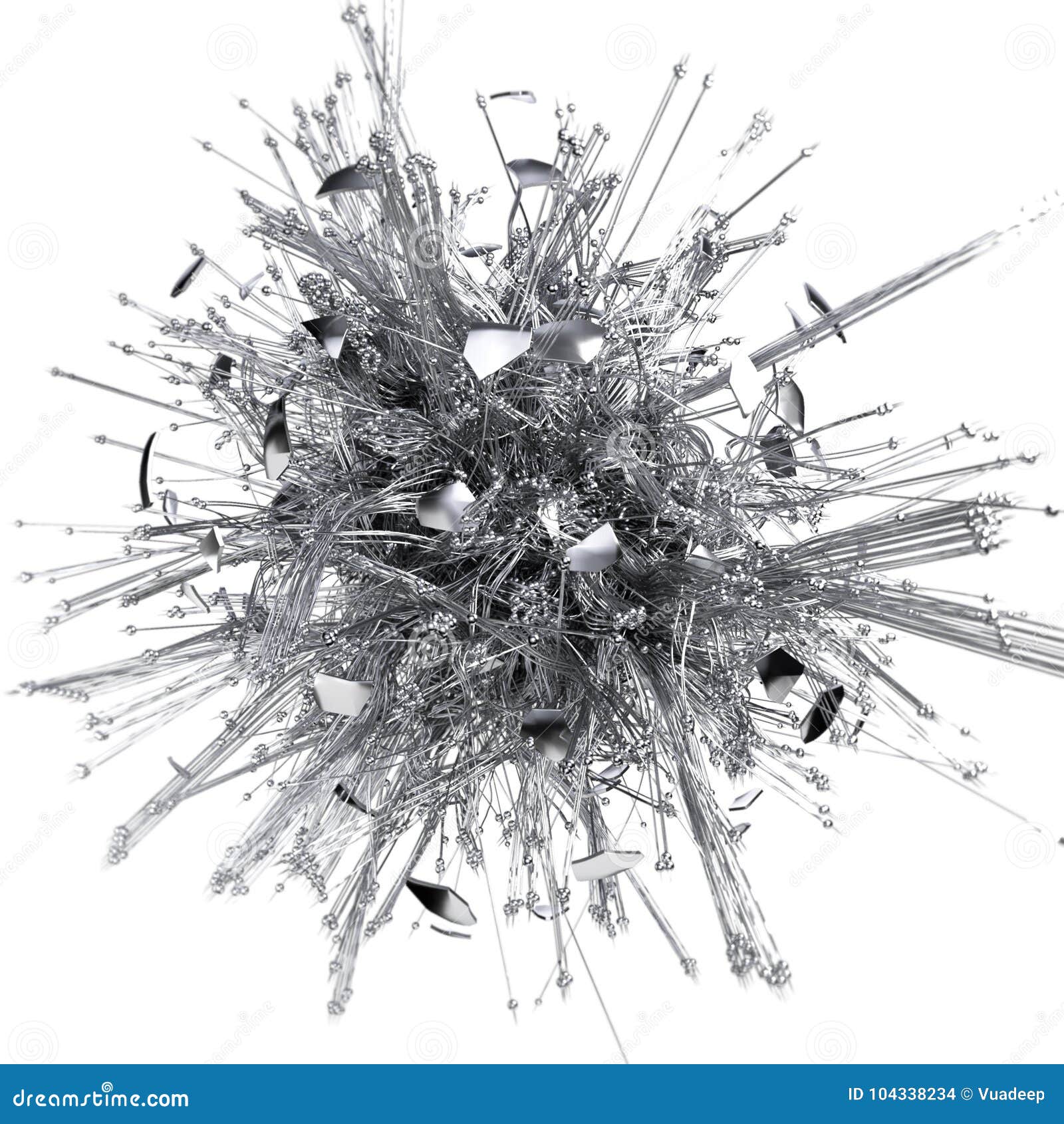 Collapsing Abstract Triangles 3D Black and White Stock Illustration ...