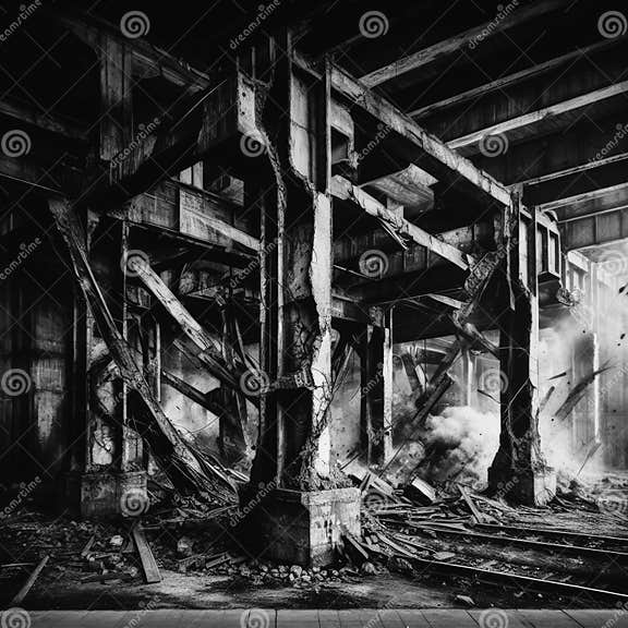 Urban Infrastructure Decay Concept Stock Illustration - Illustration of ...