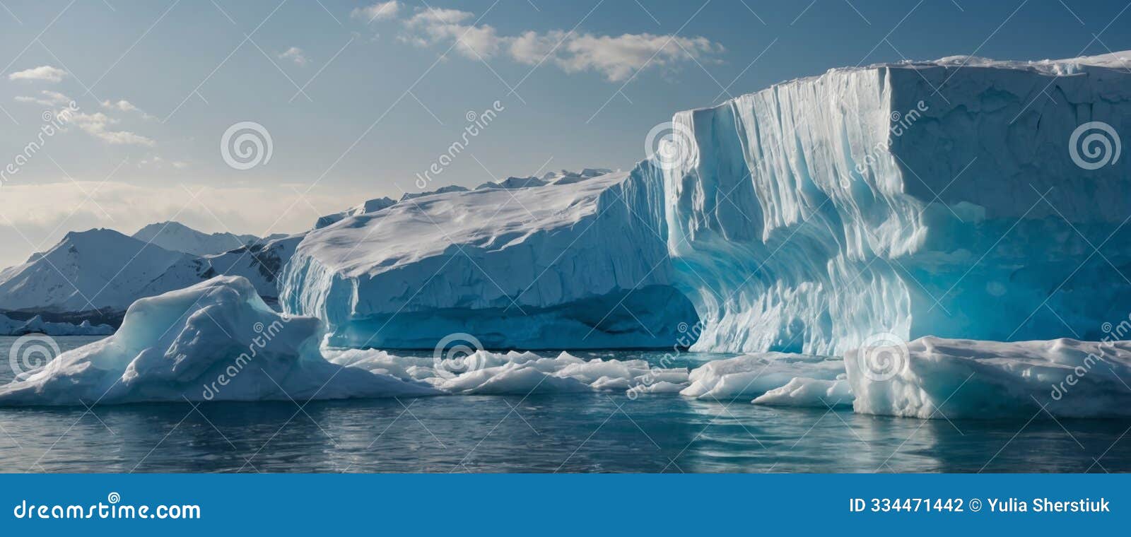 Iceberg Wall With Texture And Cuts, Antarctica Stock Image ...