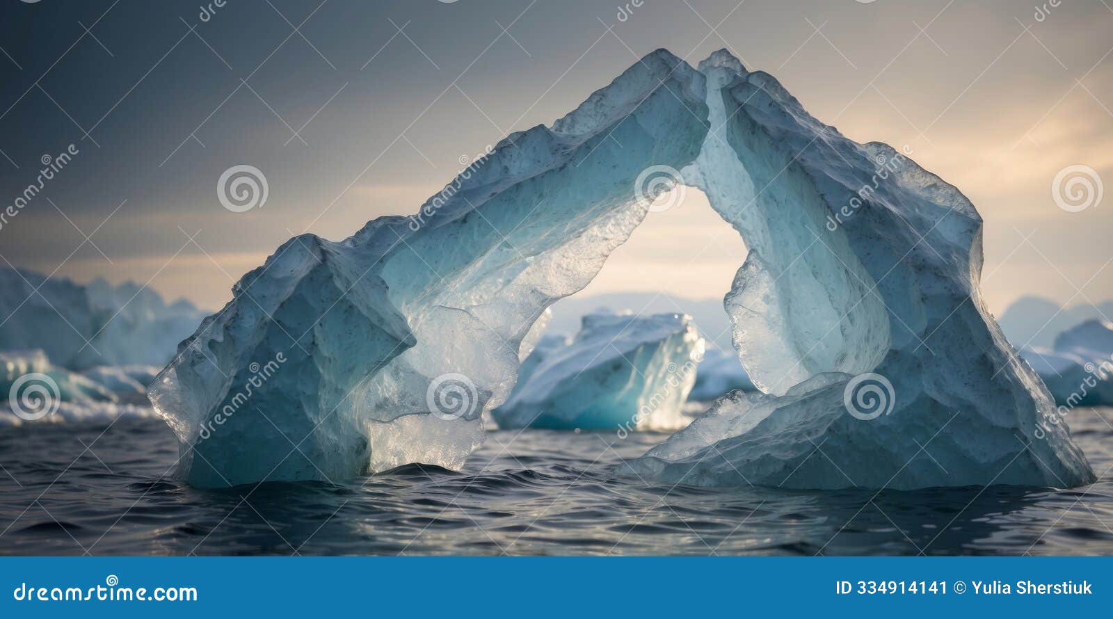 Iceberg Wall With Texture And Cuts, Antarctica Royalty-Free Stock ...