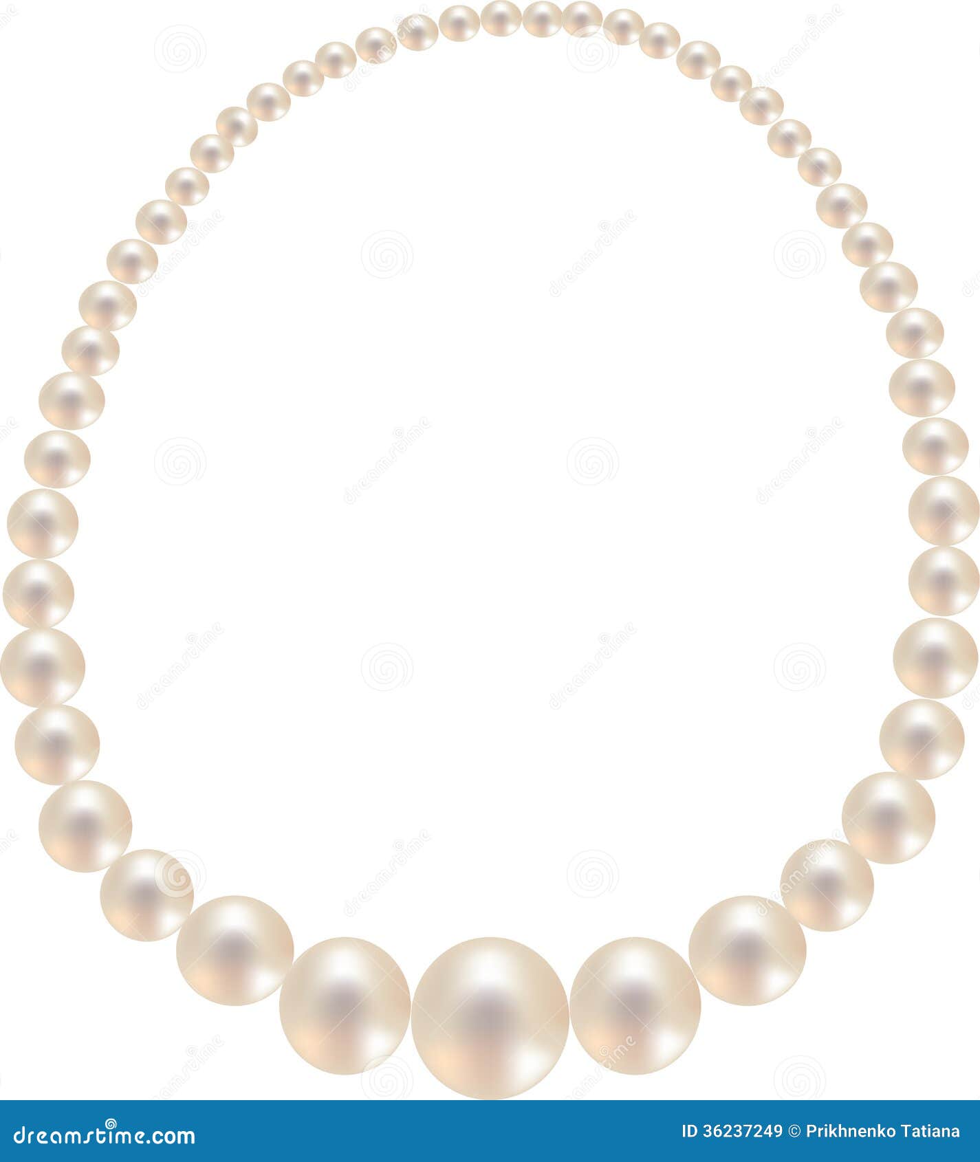 Collar de la perla ilustración del vector. Ilustración de redondo ...