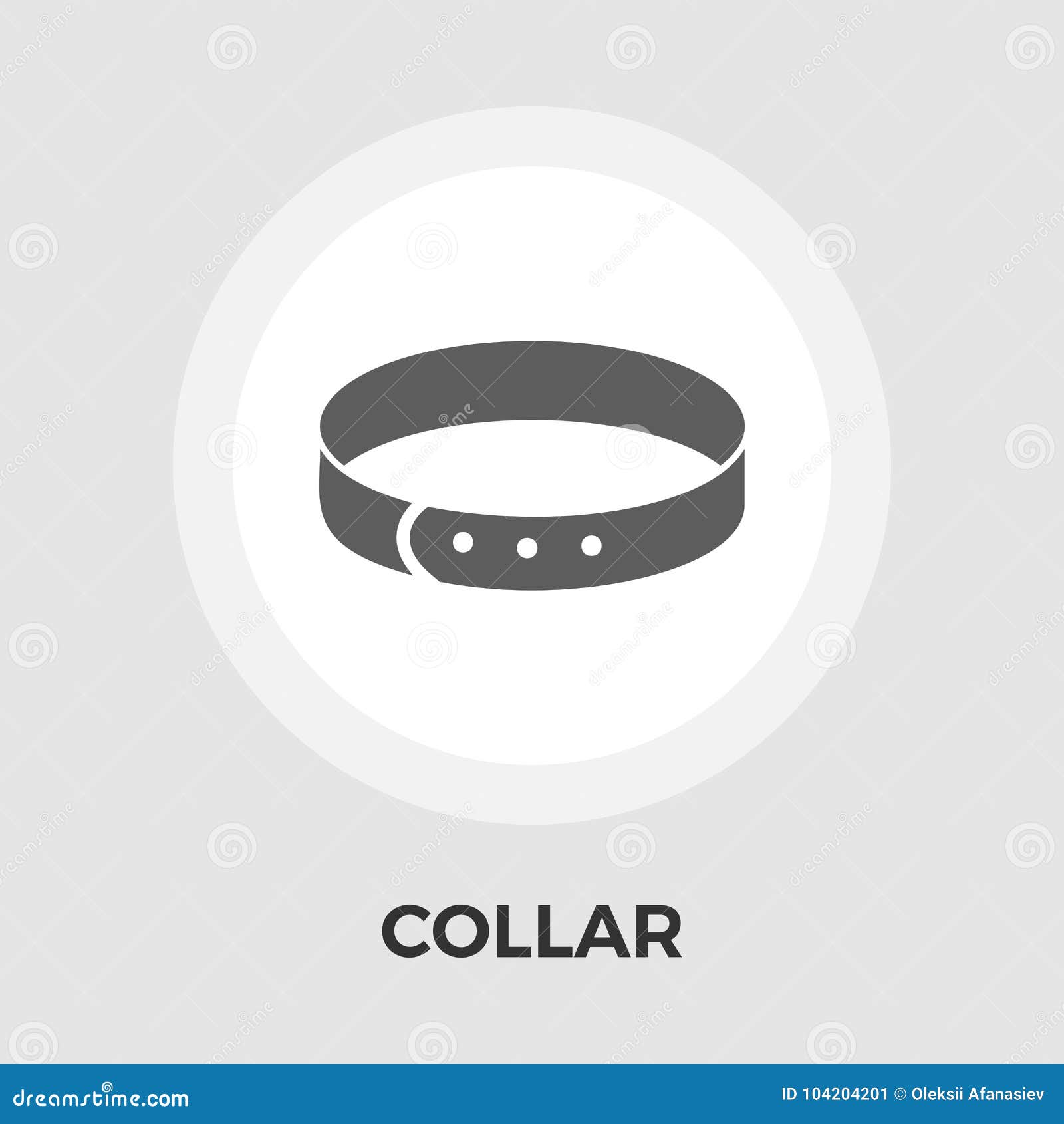 Collar Vector Flat Icon stock vector. Illustration of spiked - 104204201