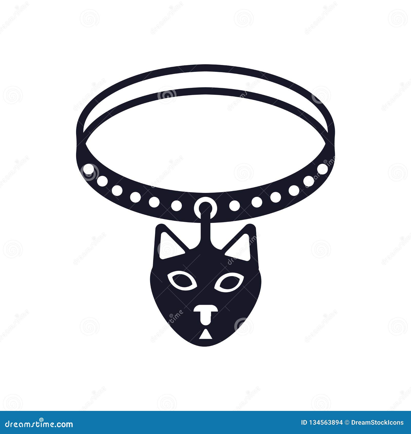 Collar Icon Vector Sign and Symbol Isolated on White Background, Collar ...