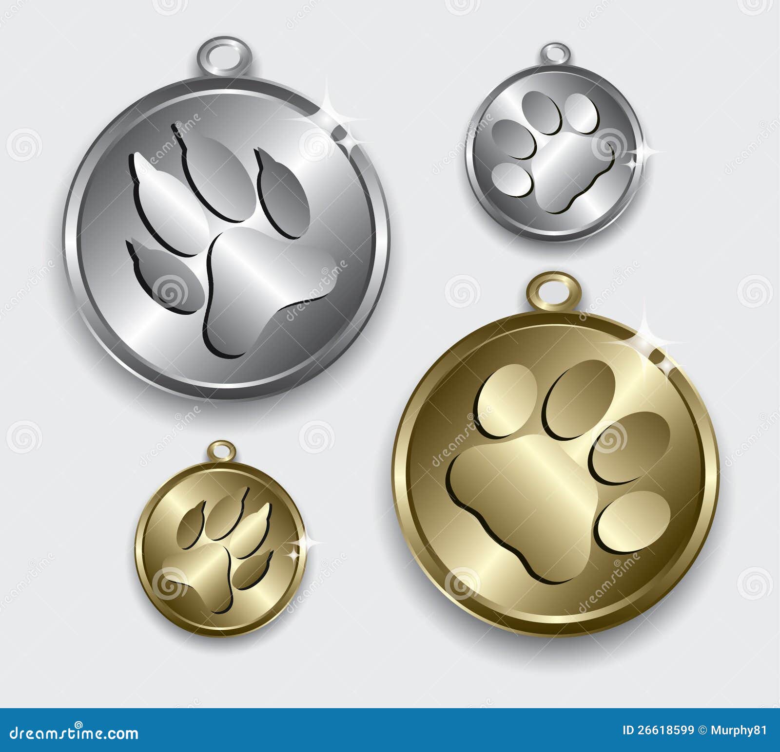 Red Medallion Vector Illustration | CartoonDealer.com #7103366