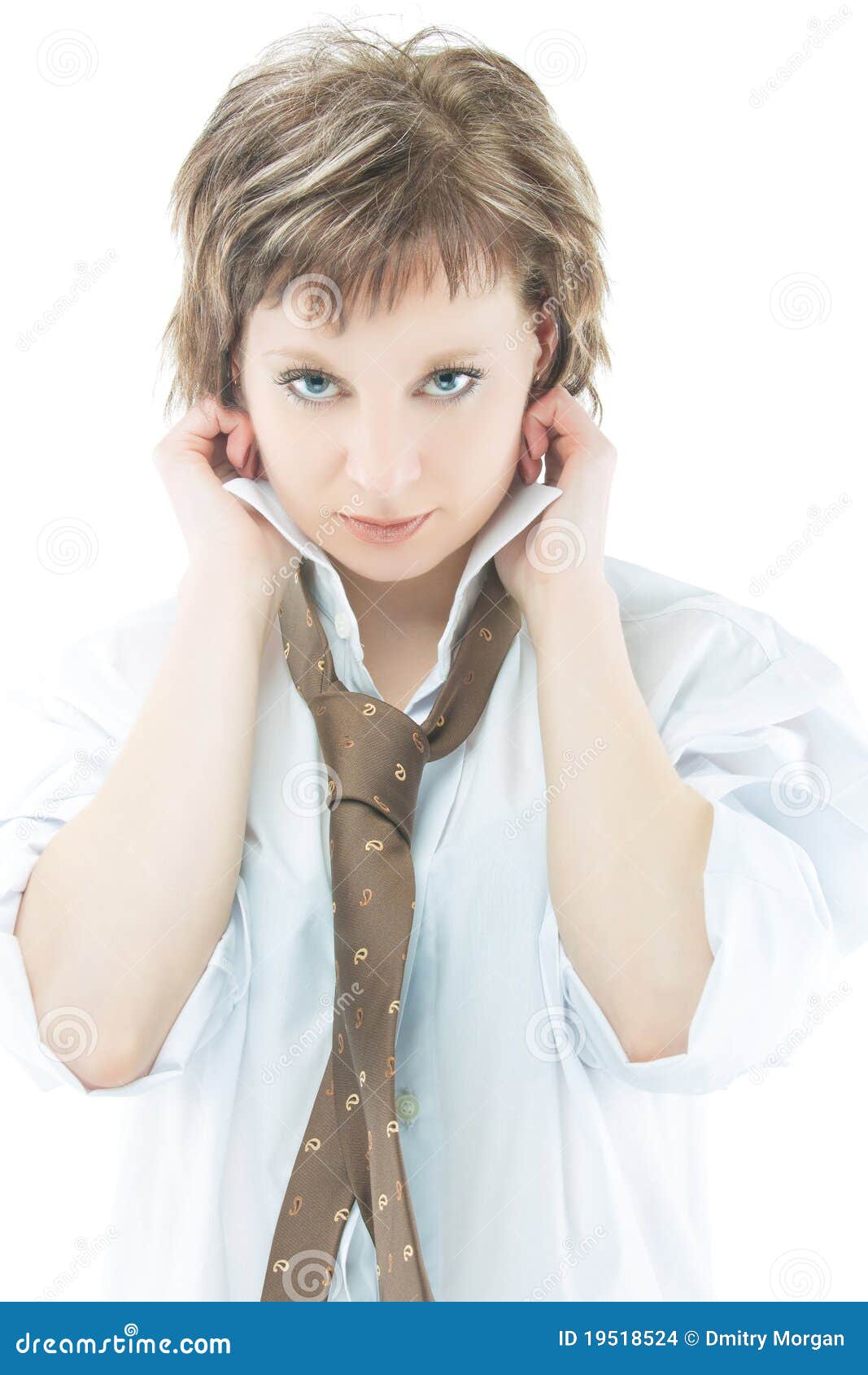 Collar up stock photo. Image of concentrated, high, female - 19518524