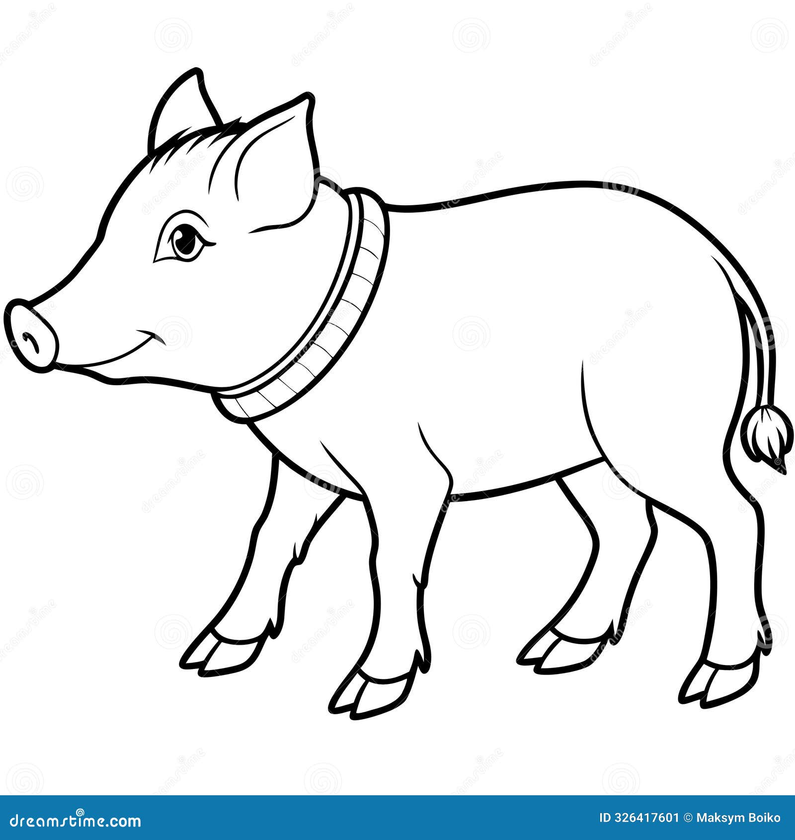 Collared Peccary Pig Angry Icon Vector Stock Vector - Illustration of ...