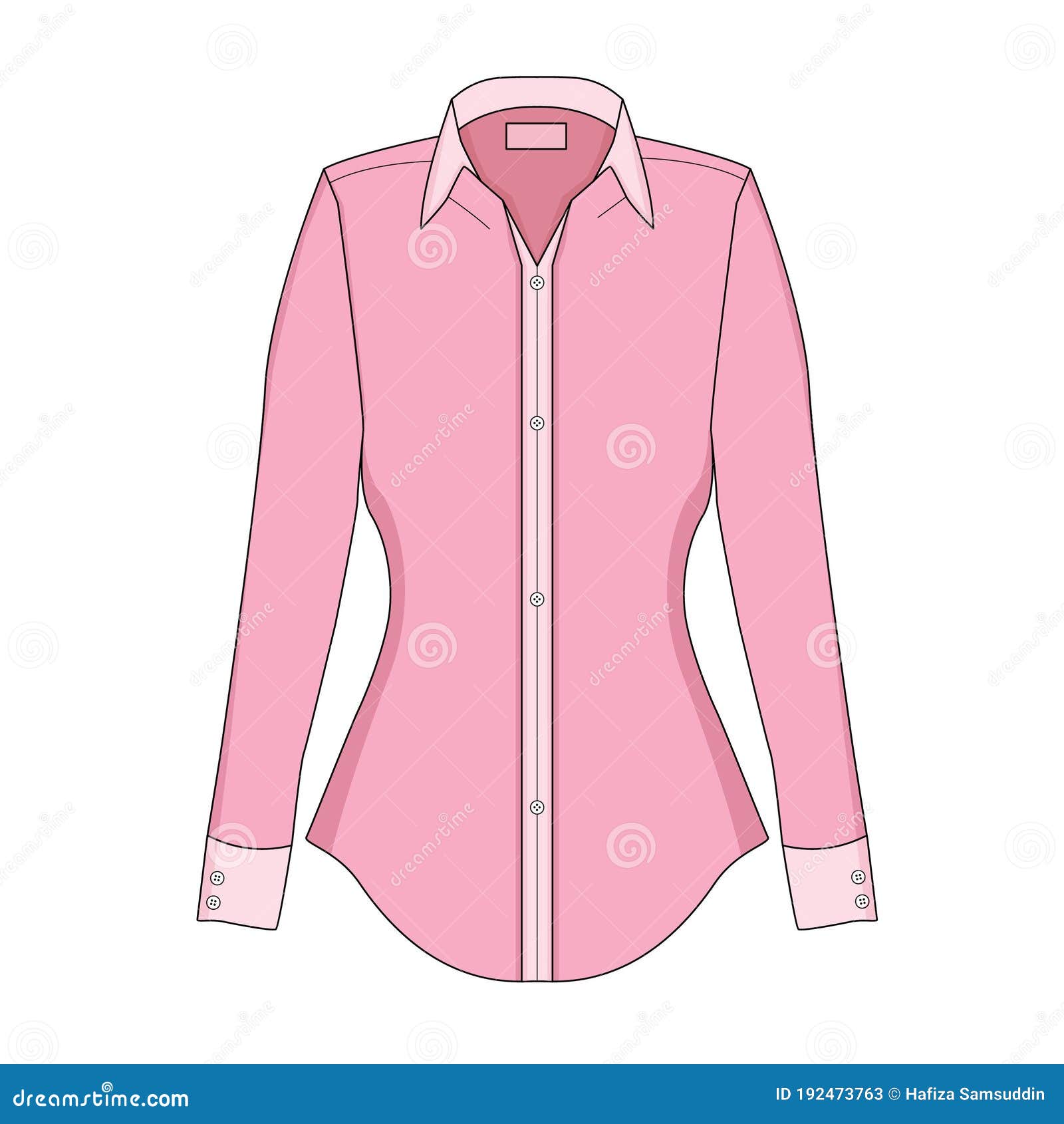Collared Woman Shirt. Vector Illustration Decorative Design Stock ...