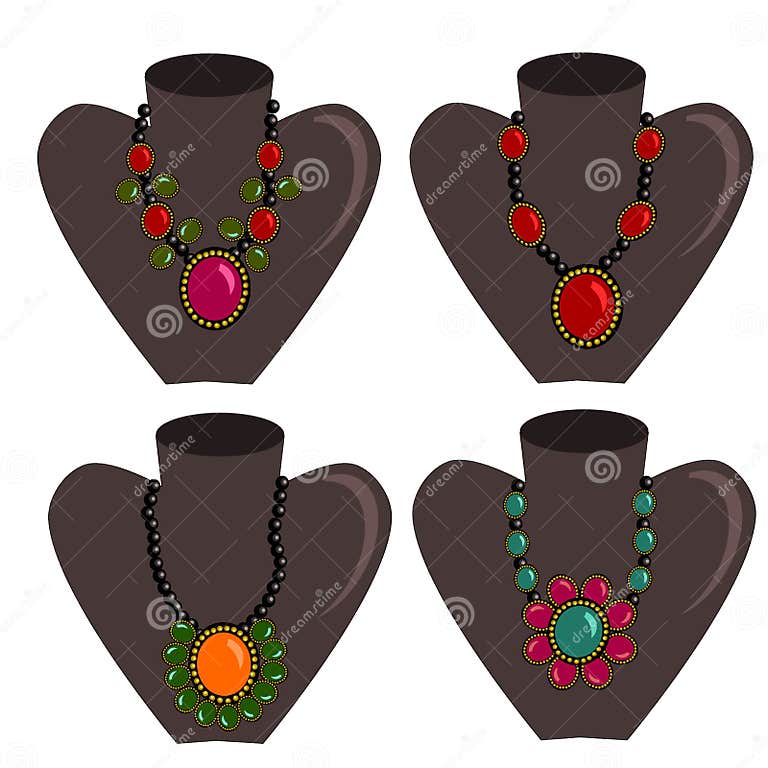 Collares ilustración del vector. Ilustración de encantador - 47781679