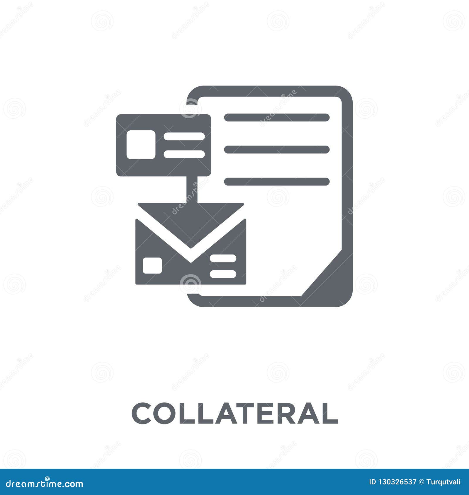 Collateral Icon from Collateral Collection. Stock Vector - Illustration ...