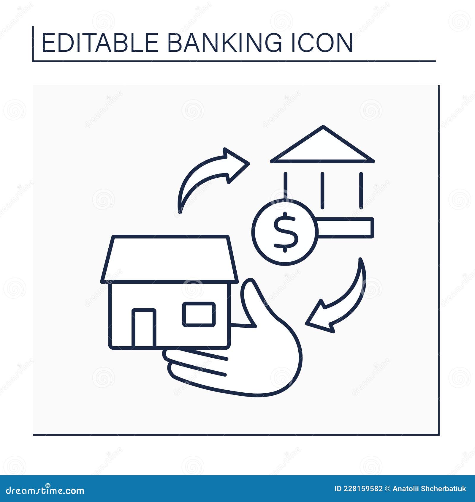 Collateral line icon stock vector. Illustration of business - 228159582