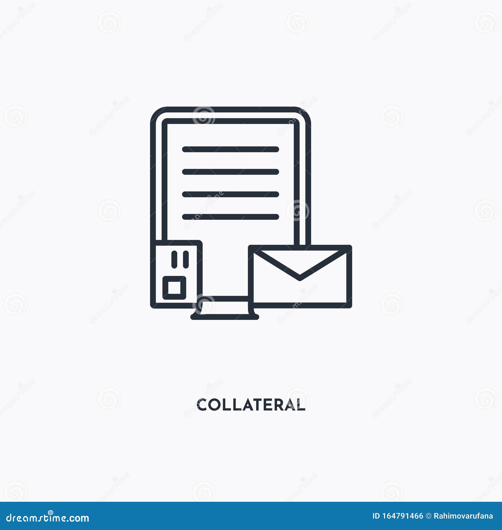 Collateral Outline Icon. Simple Linear Element Illustration. Isolated ... Collateral Outline Icon. Simple Linear Element Illustration. Isolated ...