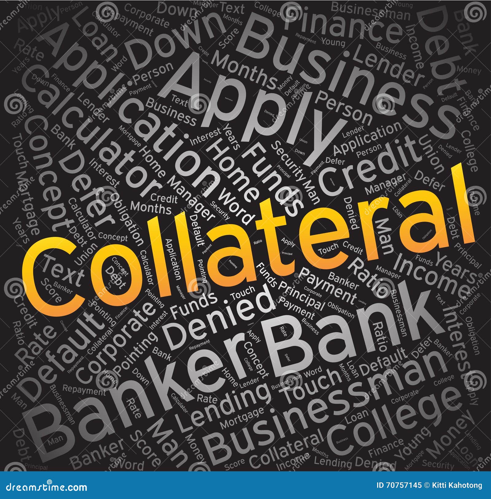 Collateral, Word Cloud Art Background Cartoon Vector | CartoonDealer ...